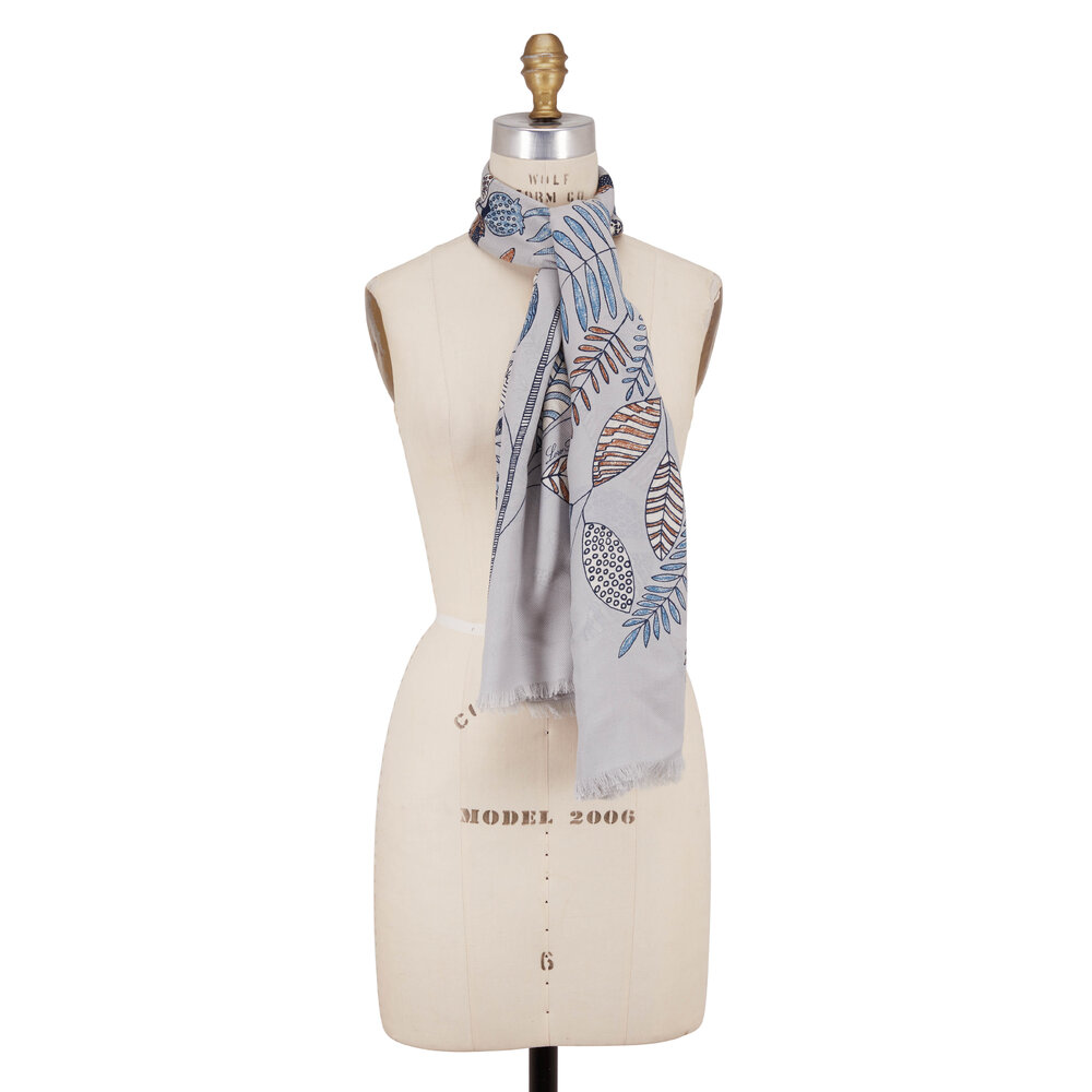 Loro Piana - Opal Cashmere & Silk Floral Print Scarf
