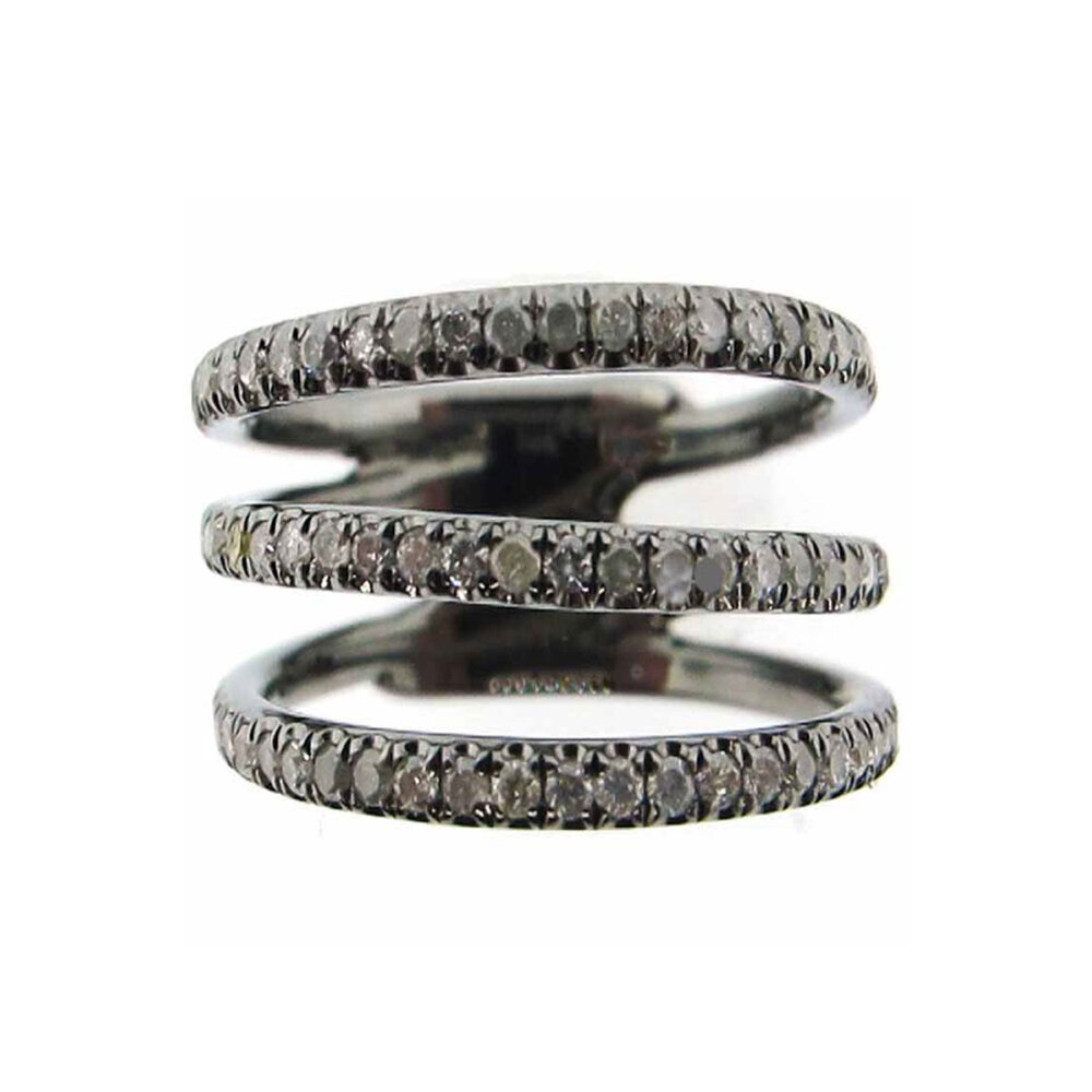 Loree Rodkin - Pave Diamond Triple Band Ring | Mitchell Stores