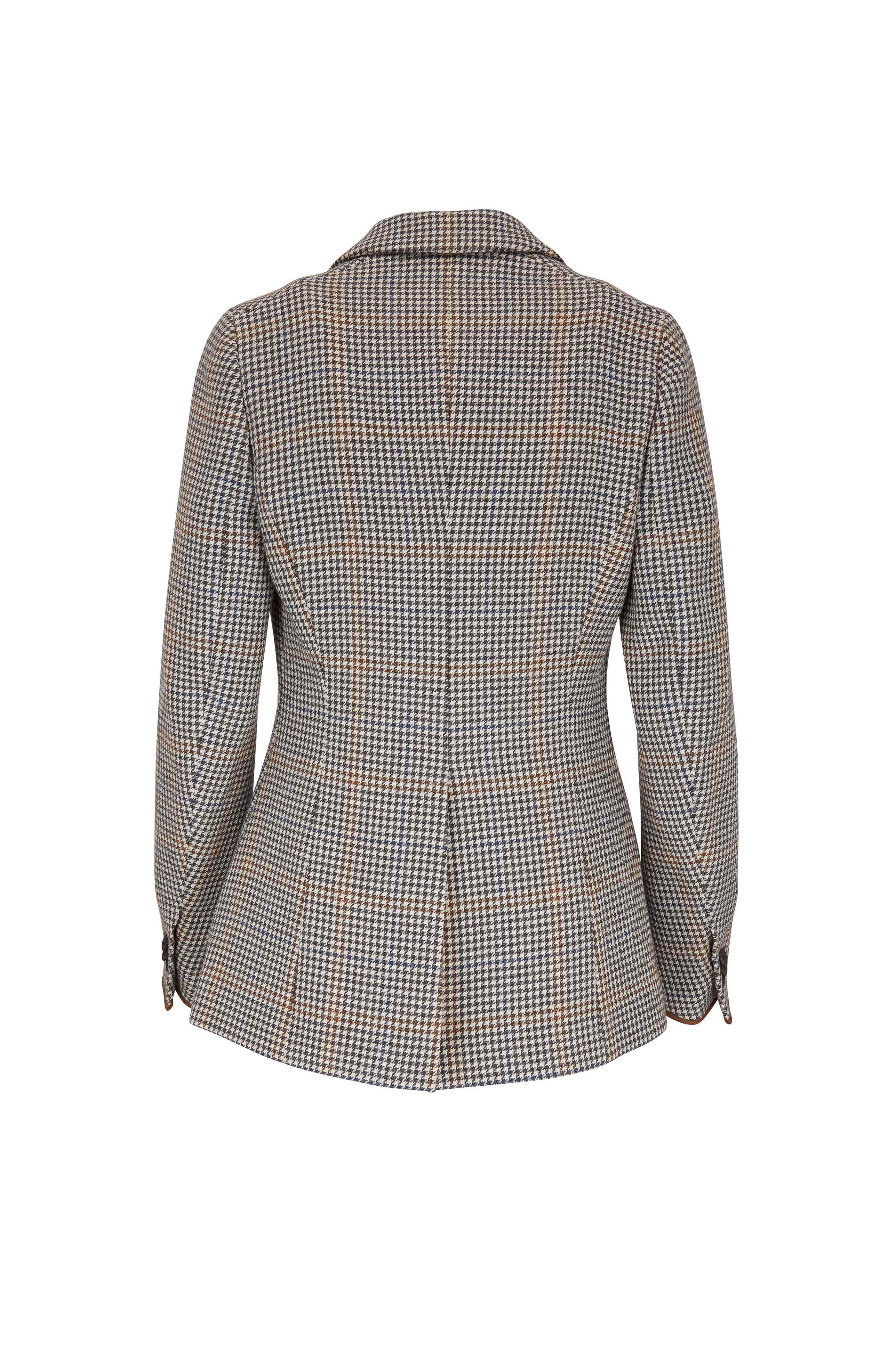 Loro Piana - Karissa Cream & Brown Wool Herringbone Jacket
