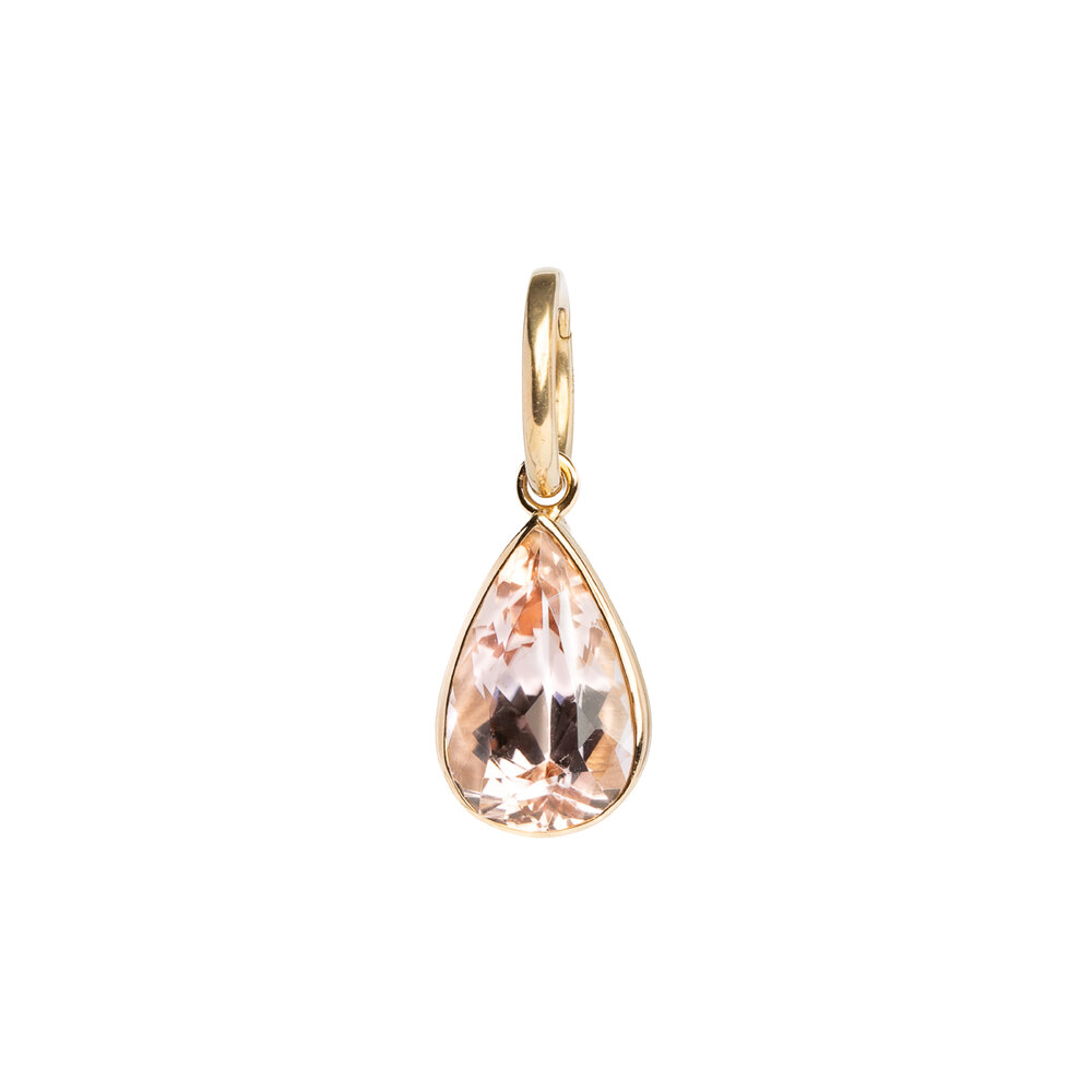 Genevieve Lau - 14k Yellow Gold Pink Morganite Philadelphia Charm