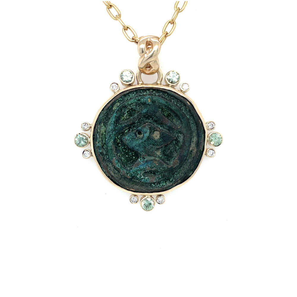 Ellen Hoffman - Ancient Bronze Viking Emblem Pendant
