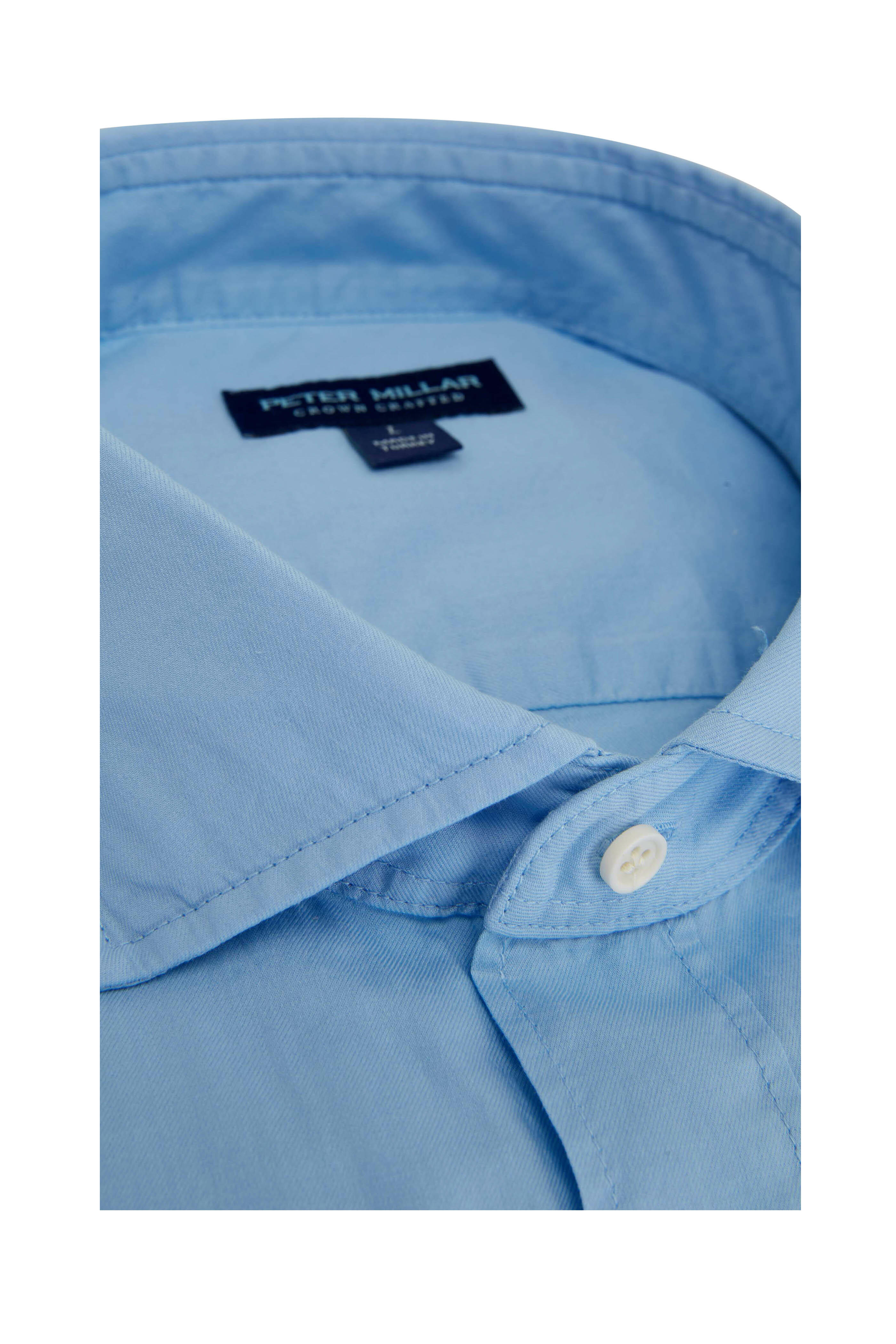 Peter Millar - Sojourn Blue Frost Garment-Dyed Cotton Sport Shirt
