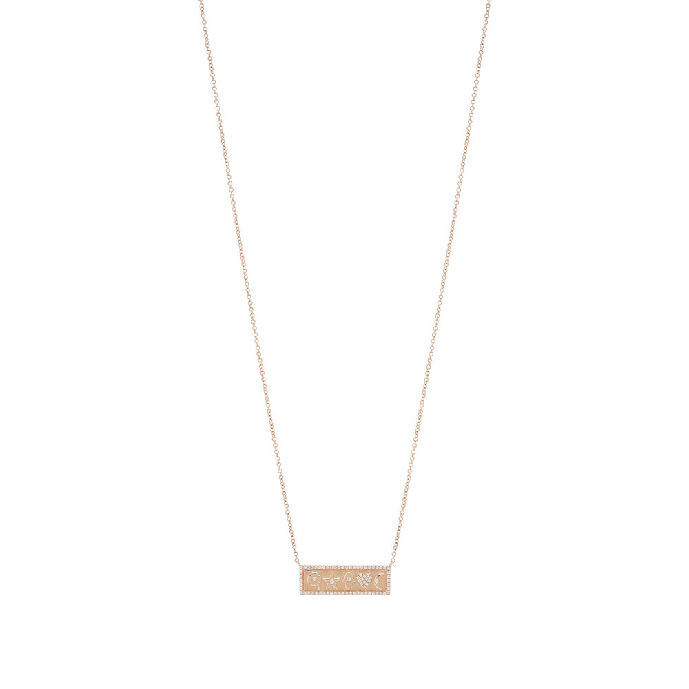 Kai Linz - Charm Plate Diamond Necklace | Mitchell Stores