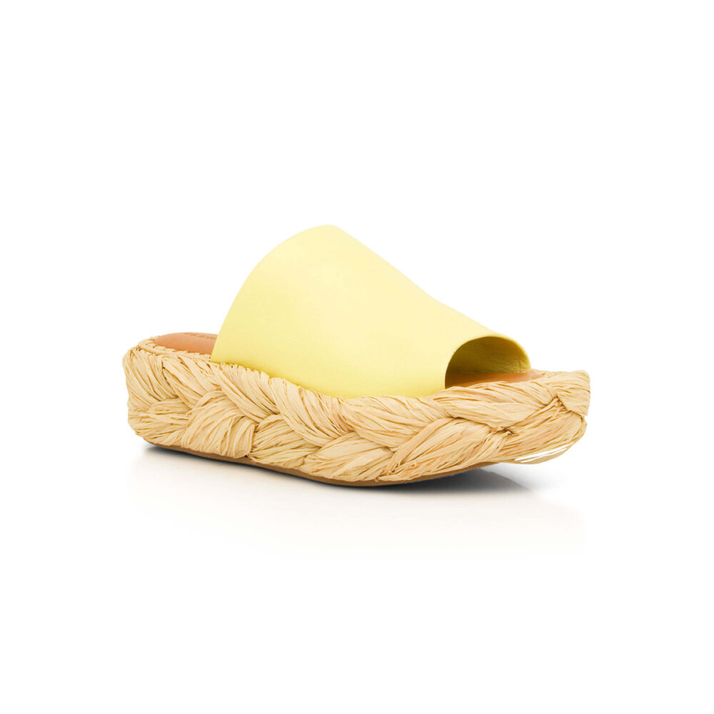 Robert Clergerie - Axel Platform Espadrille Sandal in Lemon