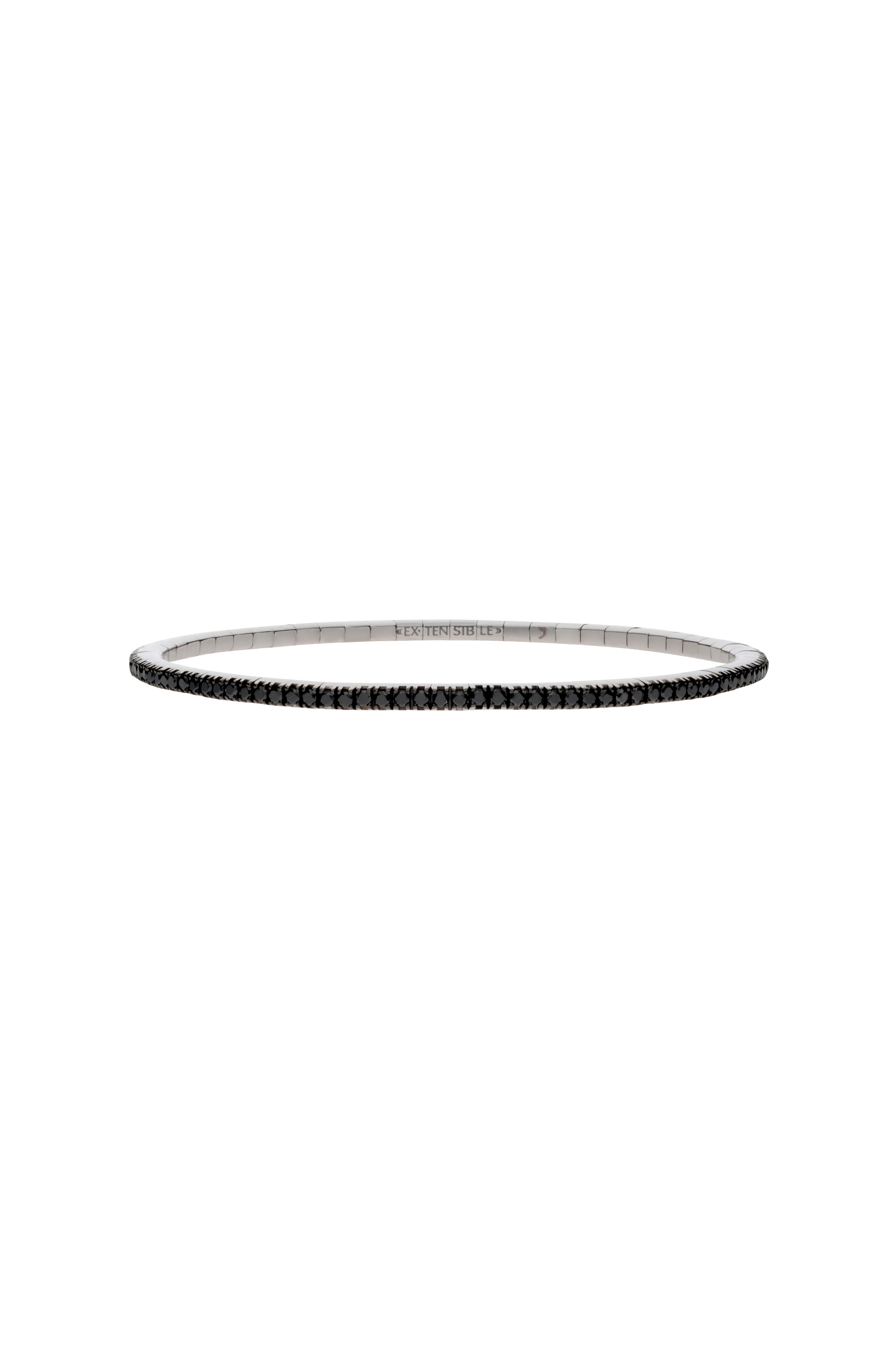 Demeglio - Black Diamond Stretch Tennis Bracelet