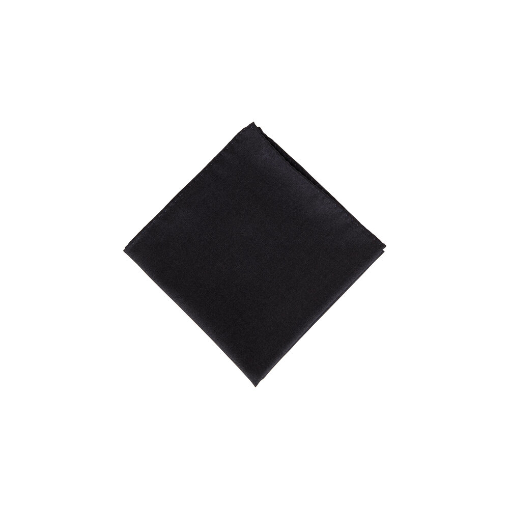 Dion - Charcoal Gray Wool Pocket Square | Mitchell Stores