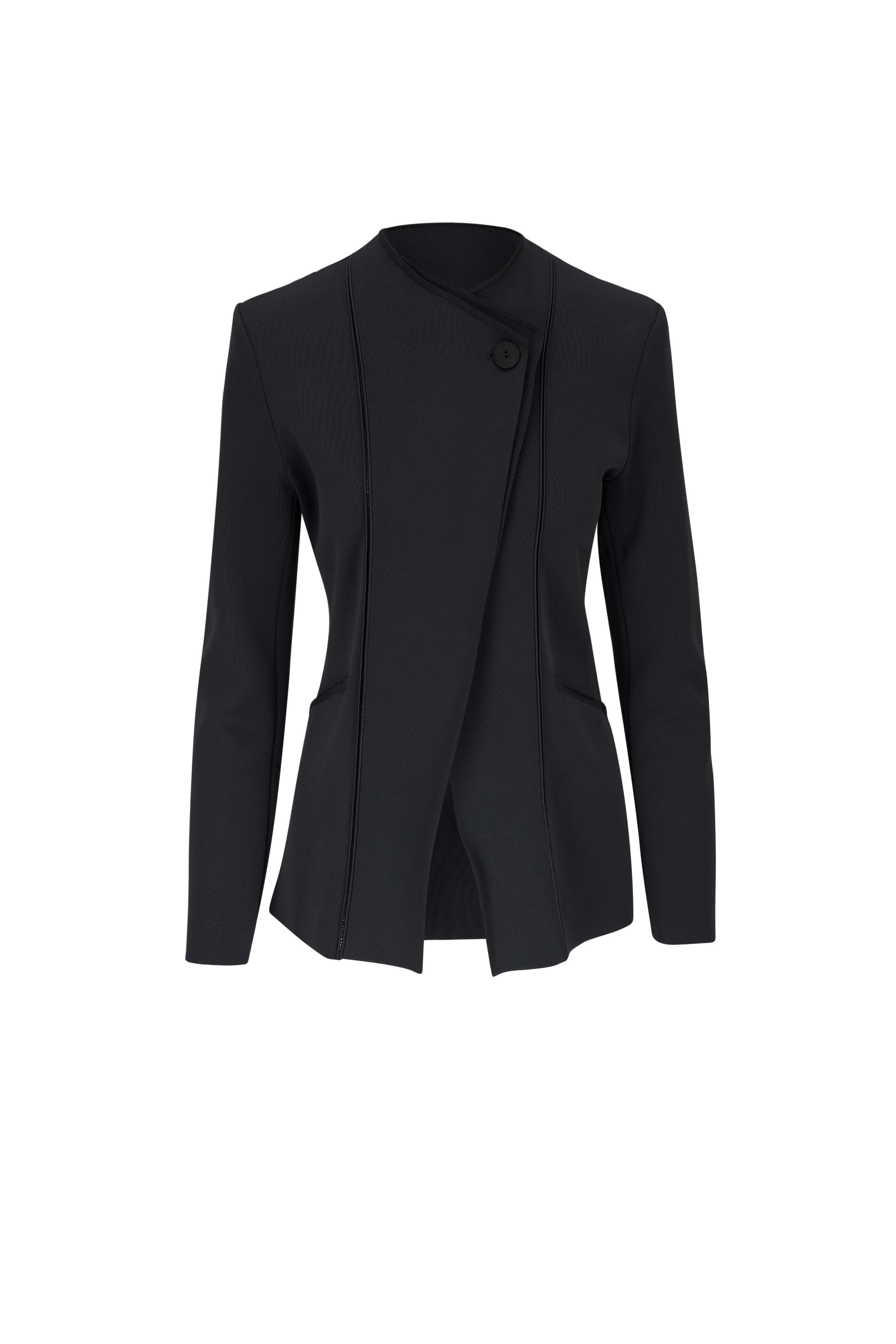 Giorgio Armani - Fumo Knit Asymmetric Jacket | Mitchell Stores