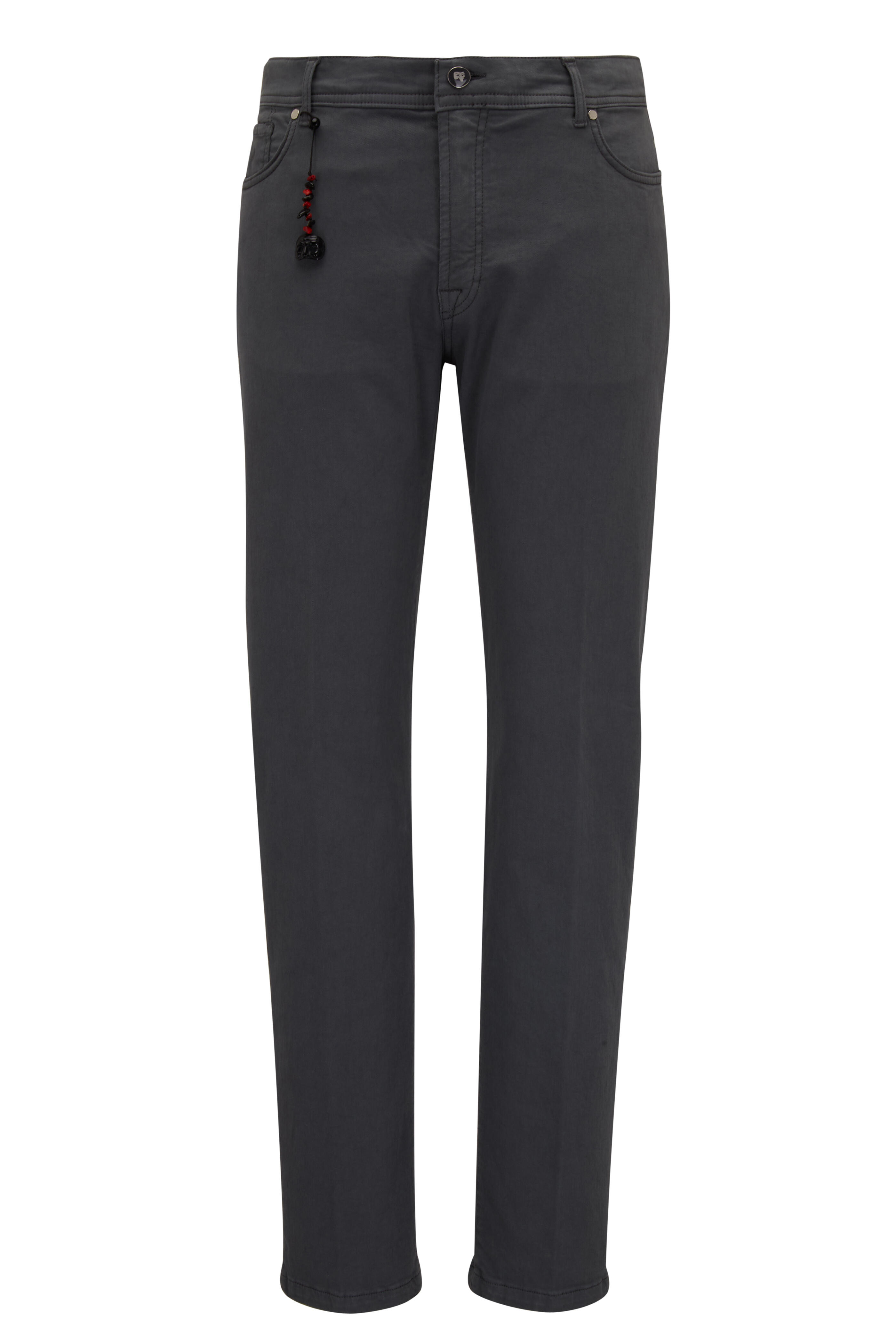 Marco Pescarolo - Gray Bull Denim Five Pocket Pant