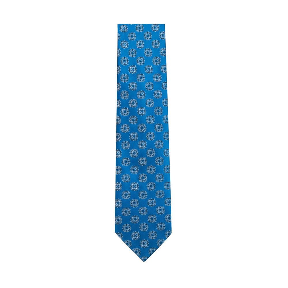 Geoff Nicholson - Bright Blue Medallion Tie | Mitchell Stores