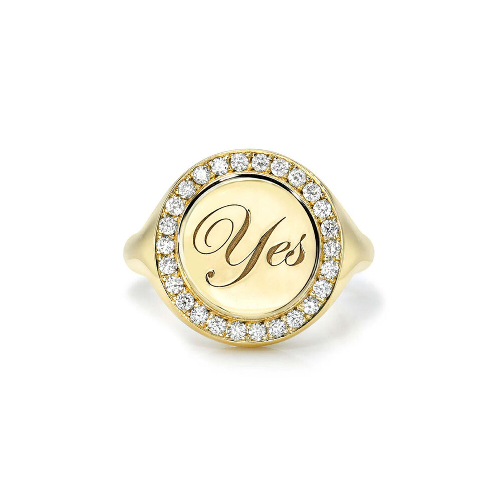 Dru - Diamond Yes Signet Ring | Mitchell Stores
