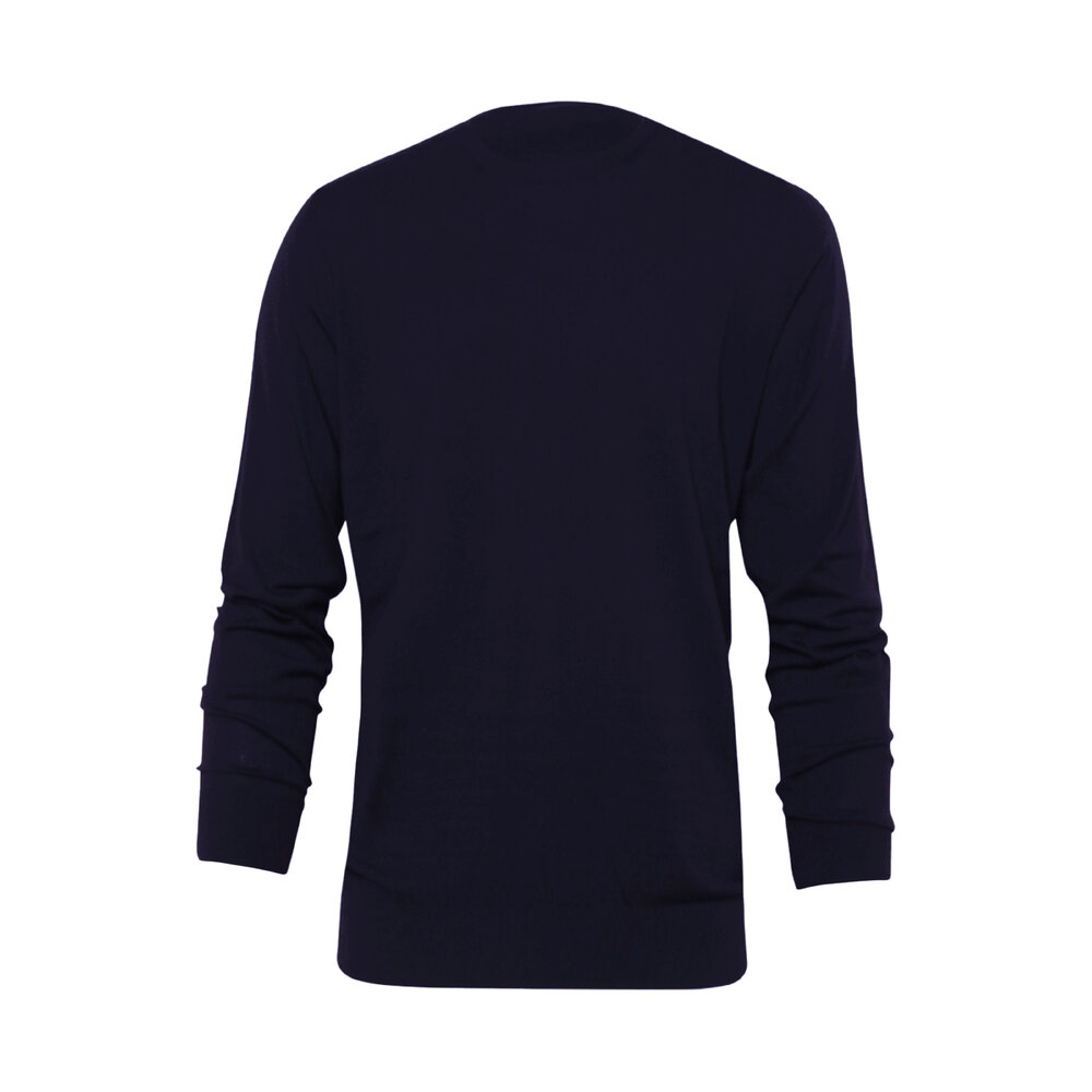 Colombo - Navy Blue Kid Wool Crewneck Sweater | Mitchell Stores