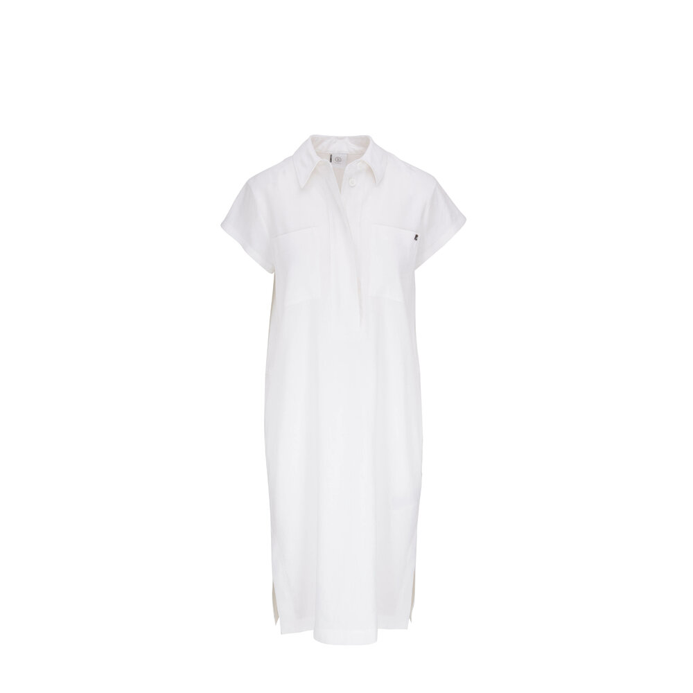 Bogner - Robin White Linen Blend Midi Dress | Mitchell Stores