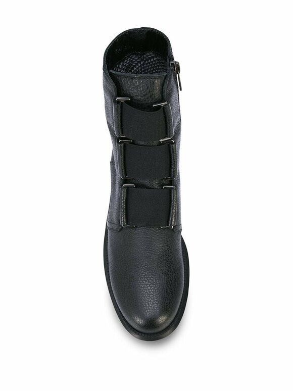 Aquatalia - Liv Black Tumbled Leather Elasticized Ankle Boot