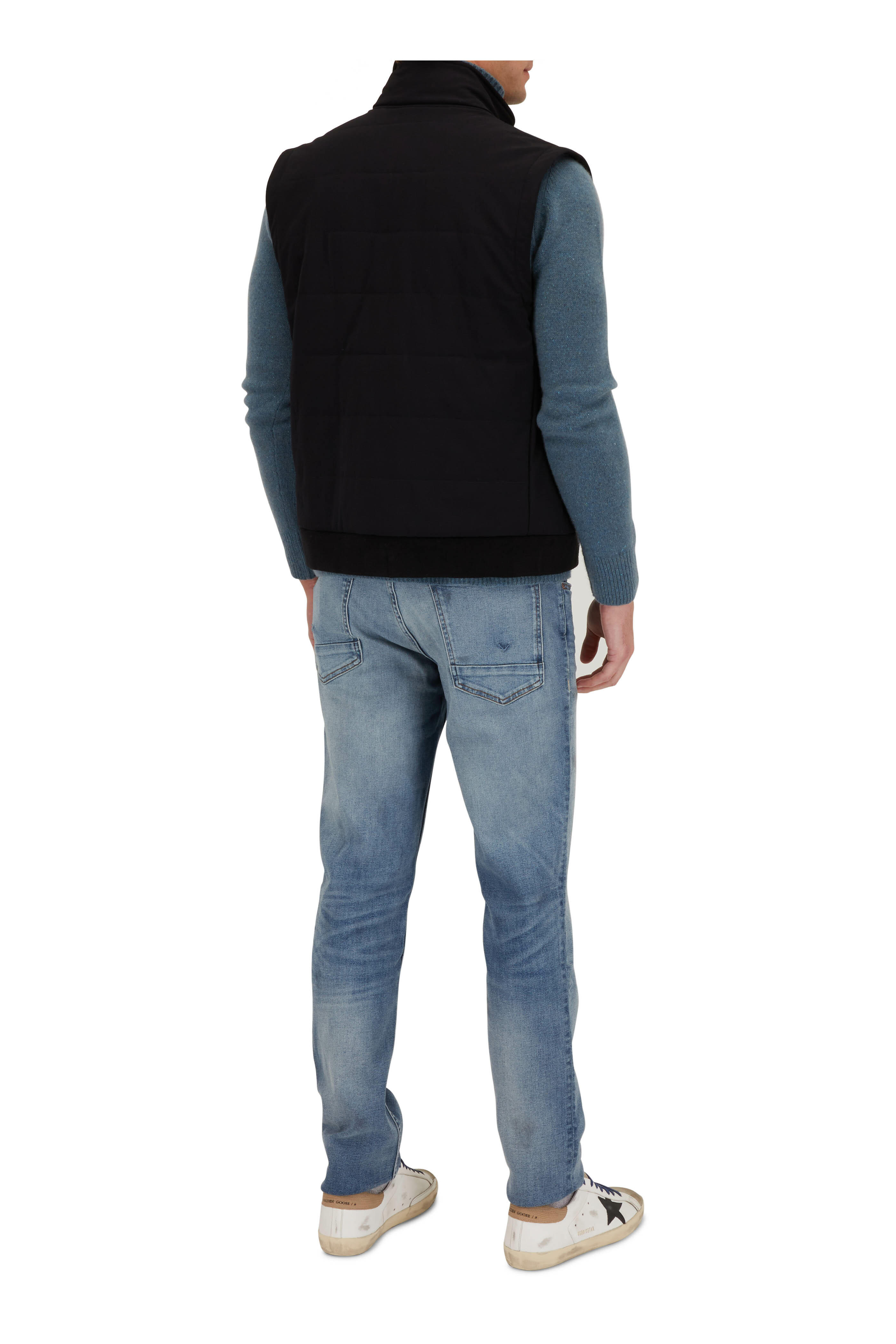 Vince - Modern Black Zip Vest | Mitchell Stores