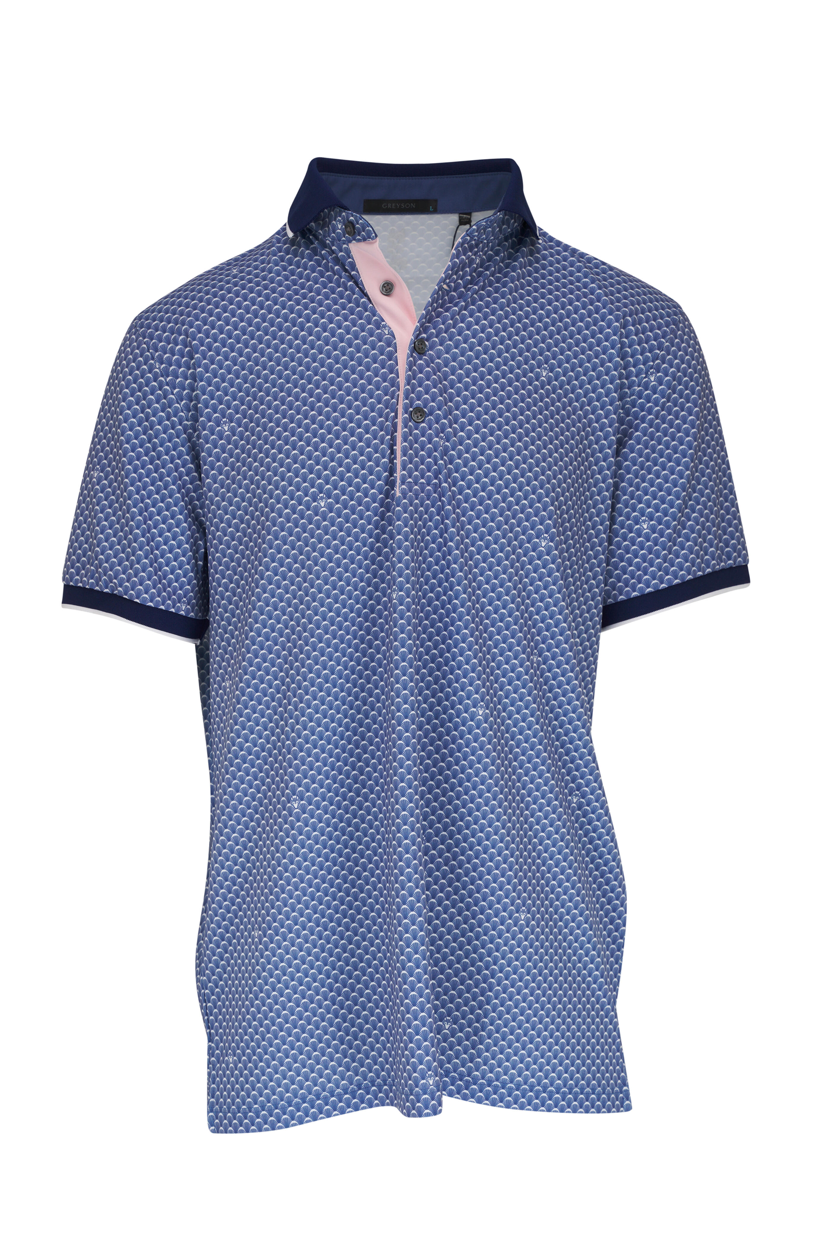 Greyson - Falcon Ponderous Wolf Blue Polo | Mitchell Stores