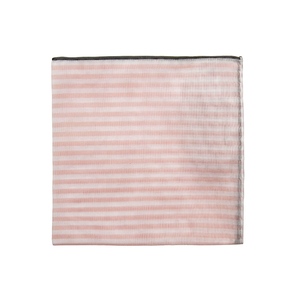 Simonnot-Godard - Rose Striped Pocket Square | Mitchell Stores