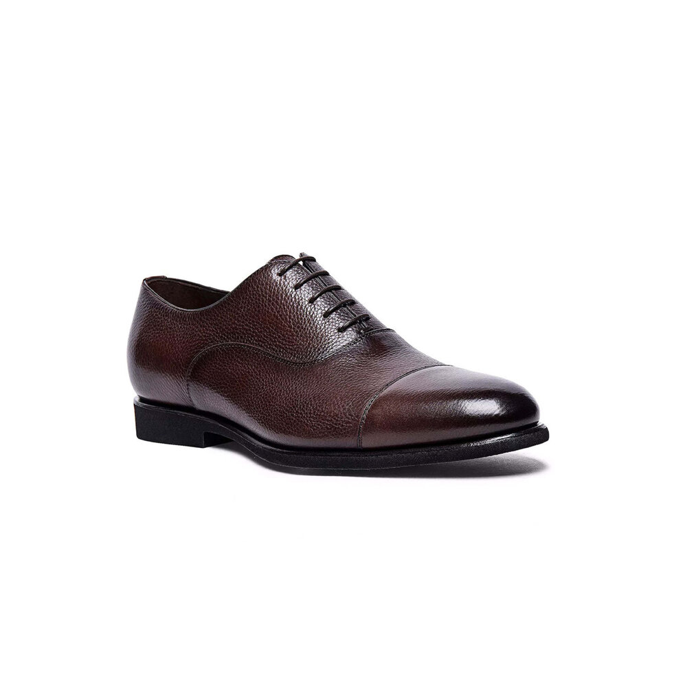 Santoni - Darian Lace Up Oxford in Dark Brown | Mitchell Stores