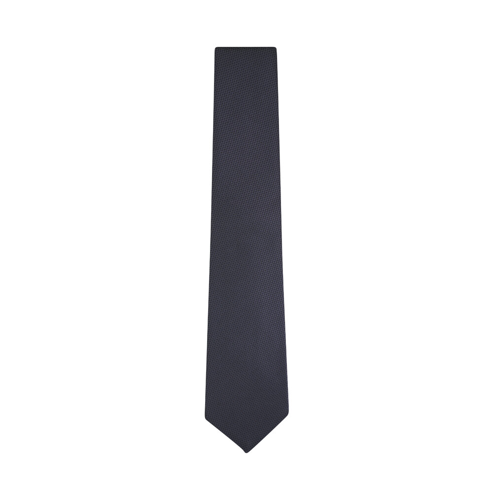 Kiton - Charcoal Silk Necktie | Mitchell Stores