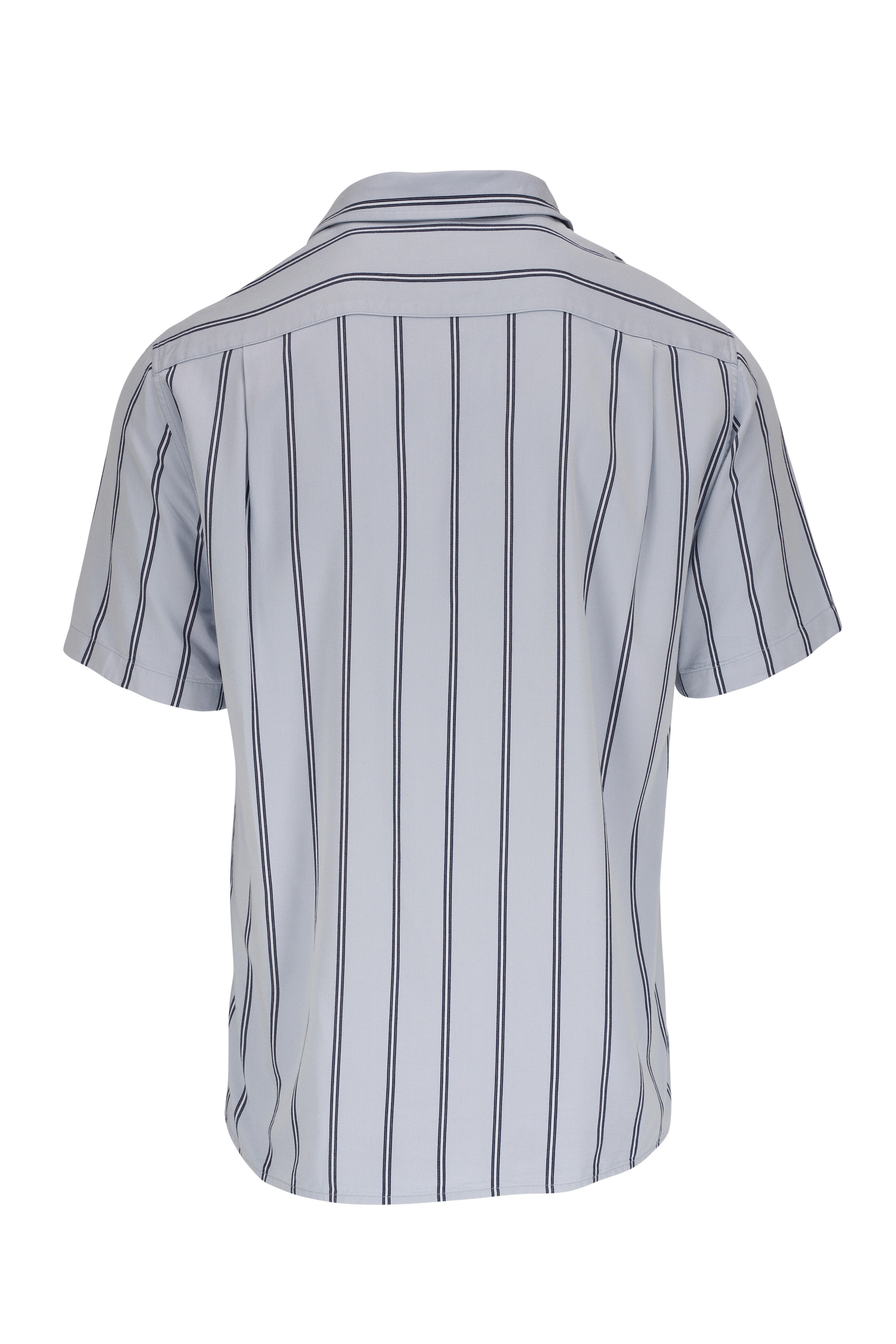 Vince - White Sky Pacifica Stripe Short-Sleeve Shirt
