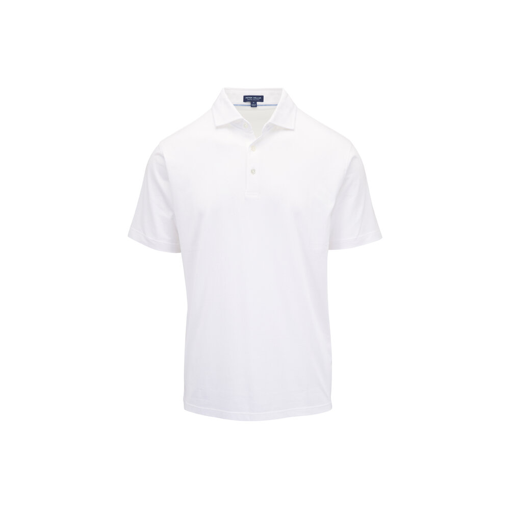 Peter Millar - Excursionist Flex White Polo | Mitchell Stores