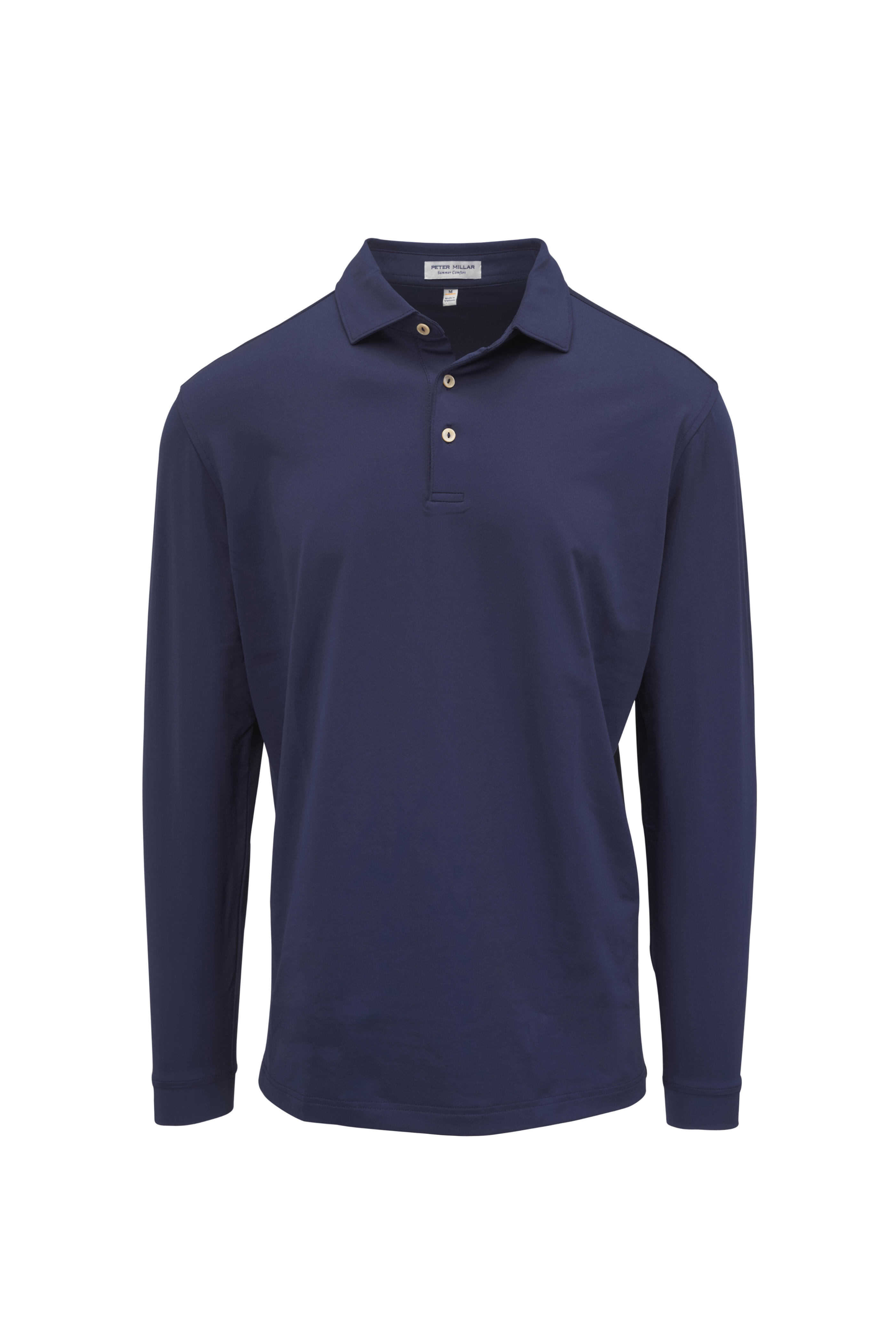 Peter Millar - Navy Blue Long Sleeve Polo | Mitchell Stores