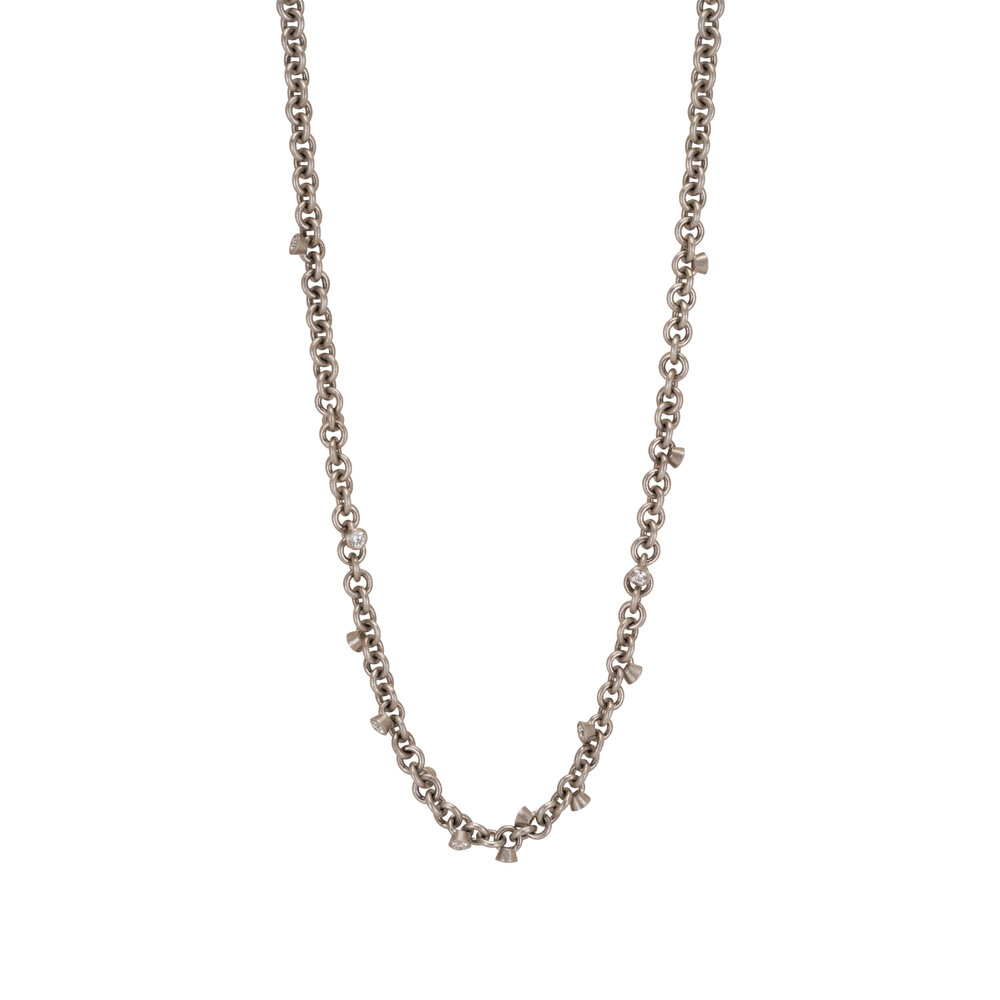 Malcolm Betts - Platinum Diamond Charm Necklace | Mitchell Stores