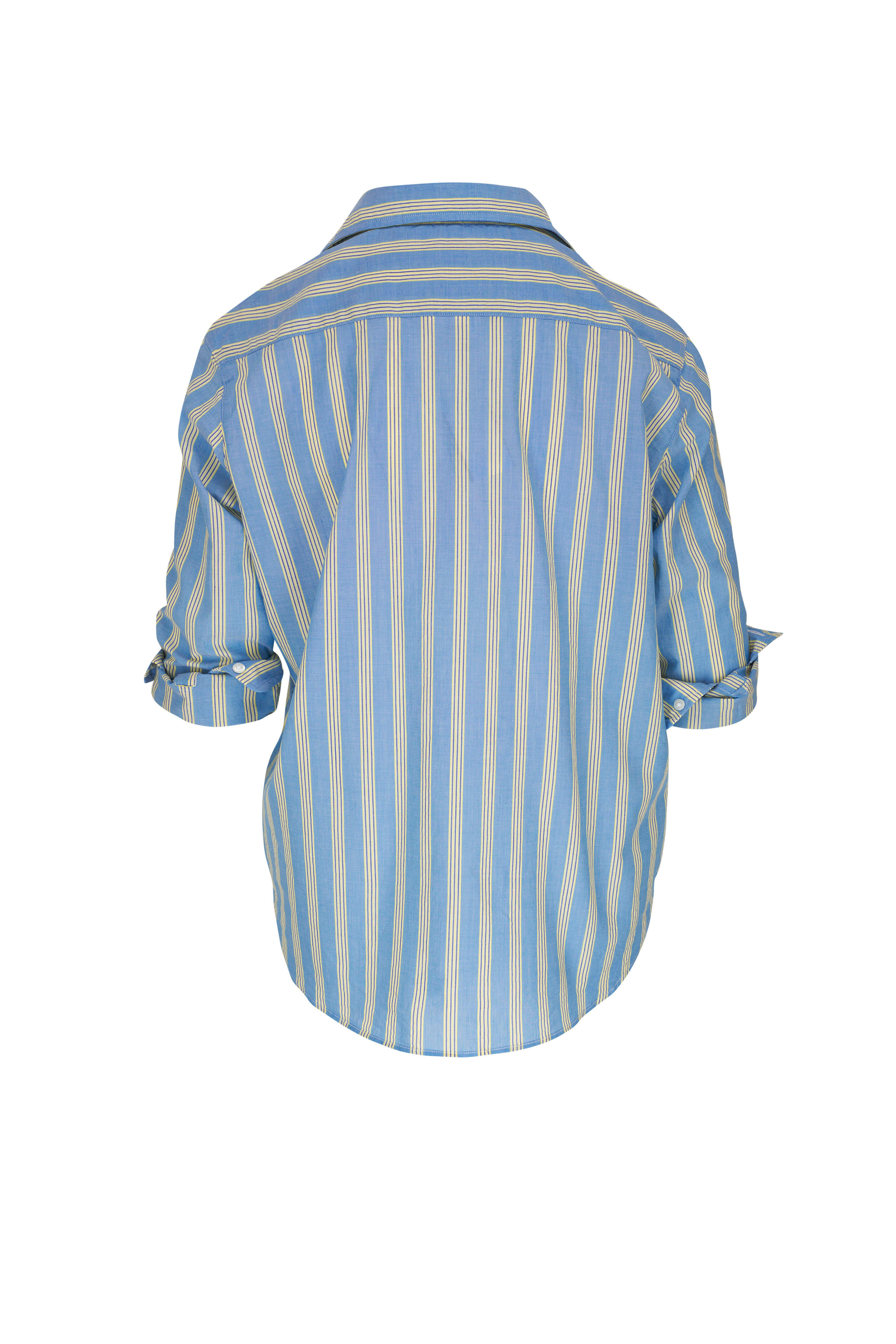 Frank & Eileen - Eileen Blue Striped Cotton Button Down