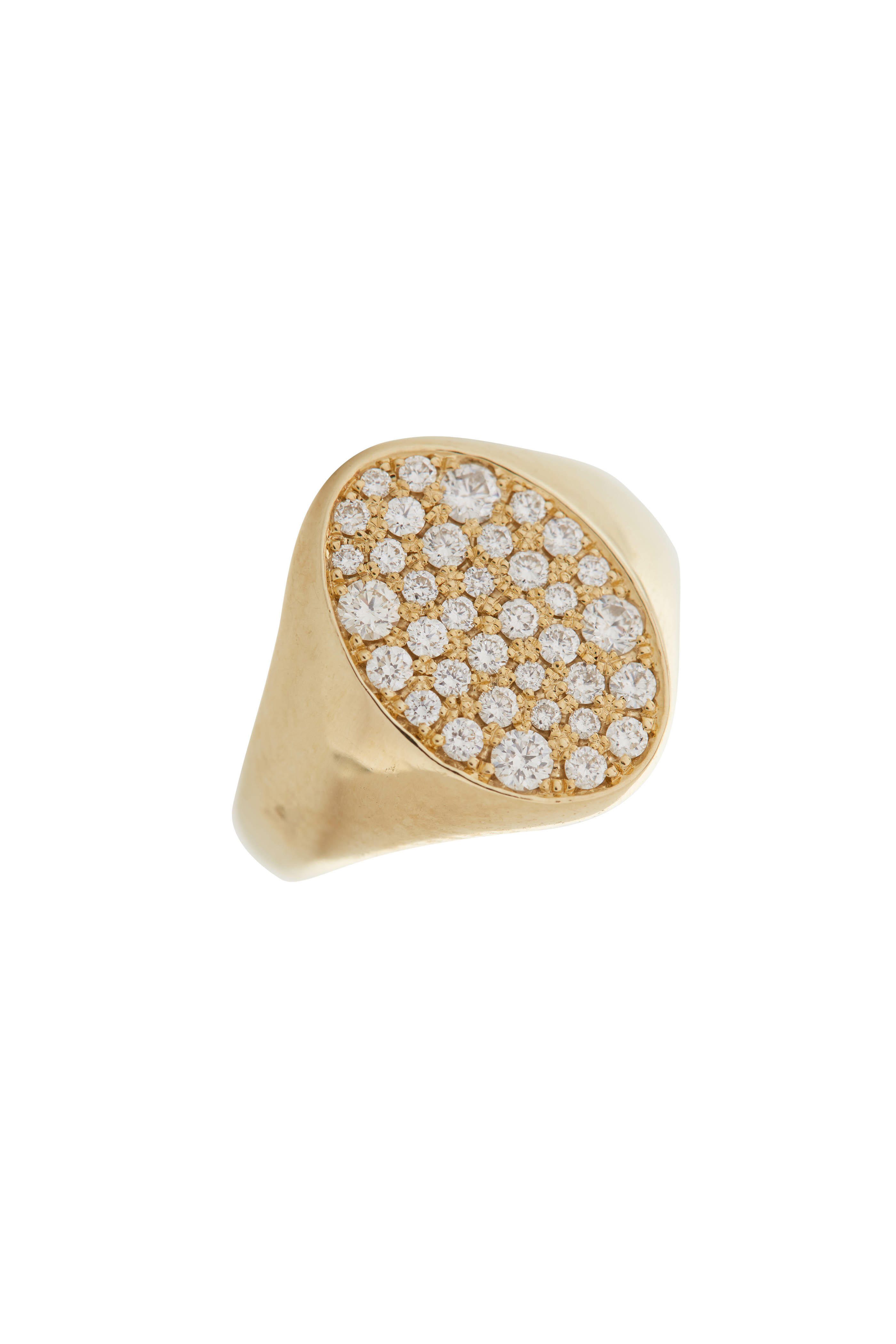 Dru - 14K Yellow Gold Diamond Galaxy Signet Ring