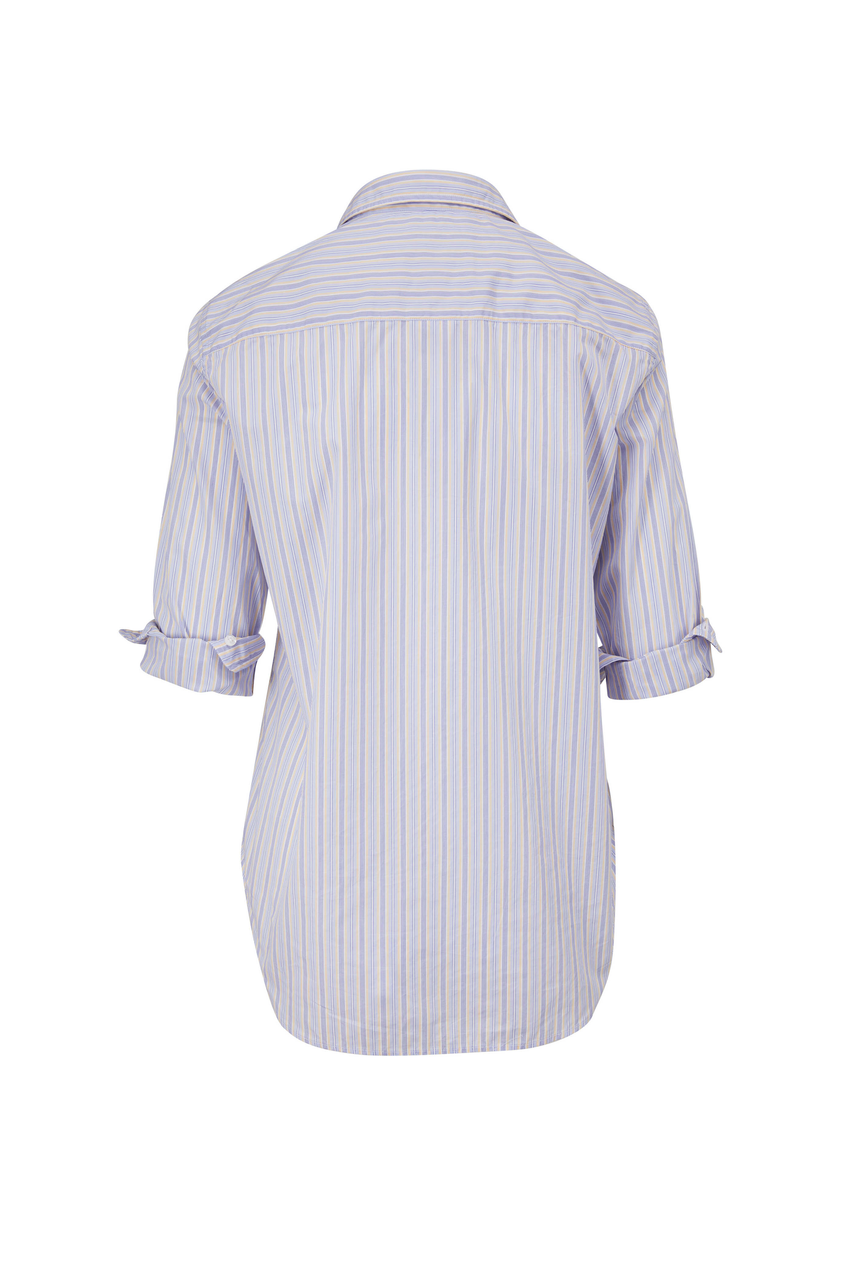 Frank & Eileen - Frank Yellow & Blue Stripe Button Down Shirt