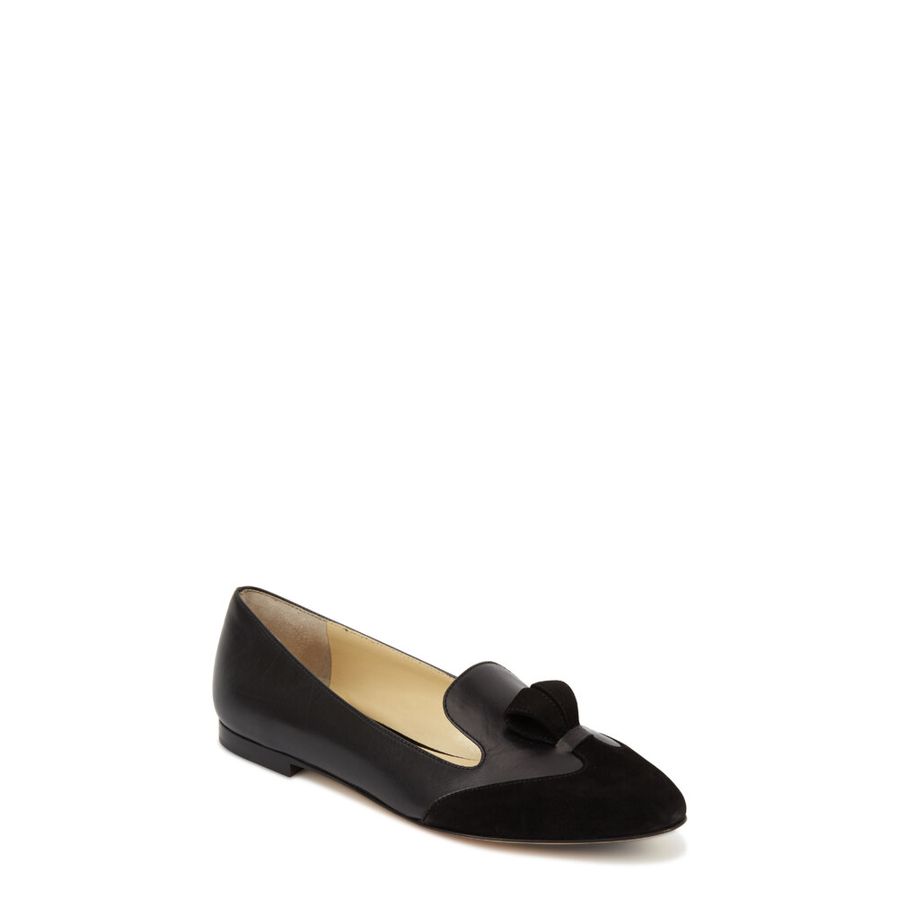 Sarah Flint - Bennett Black Suede & Leather Flat