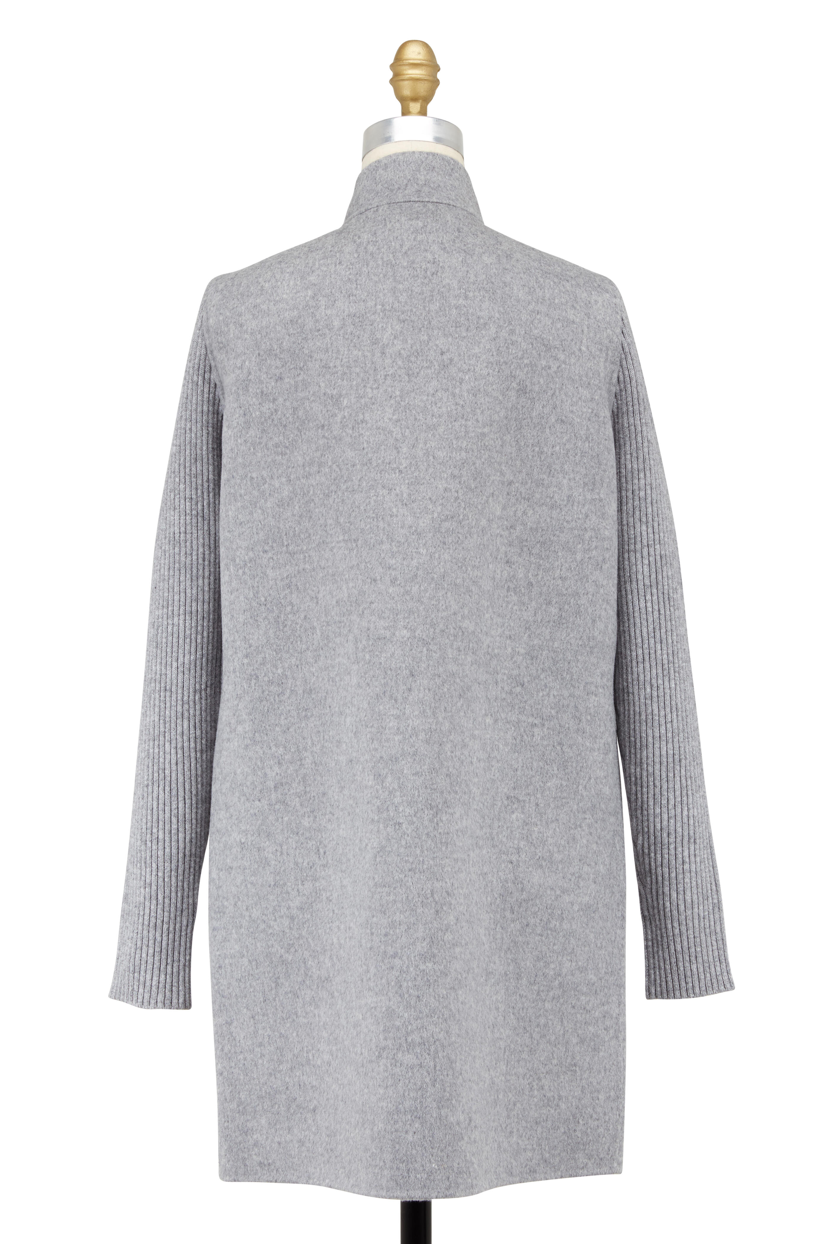 Kinross - Sterling & Fawn Ribbed Knit Sleeve Coat