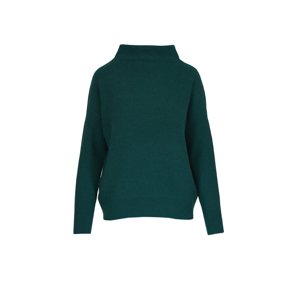 Vince - Heather Jade Lake Cashmere Funnel Neck Sweater