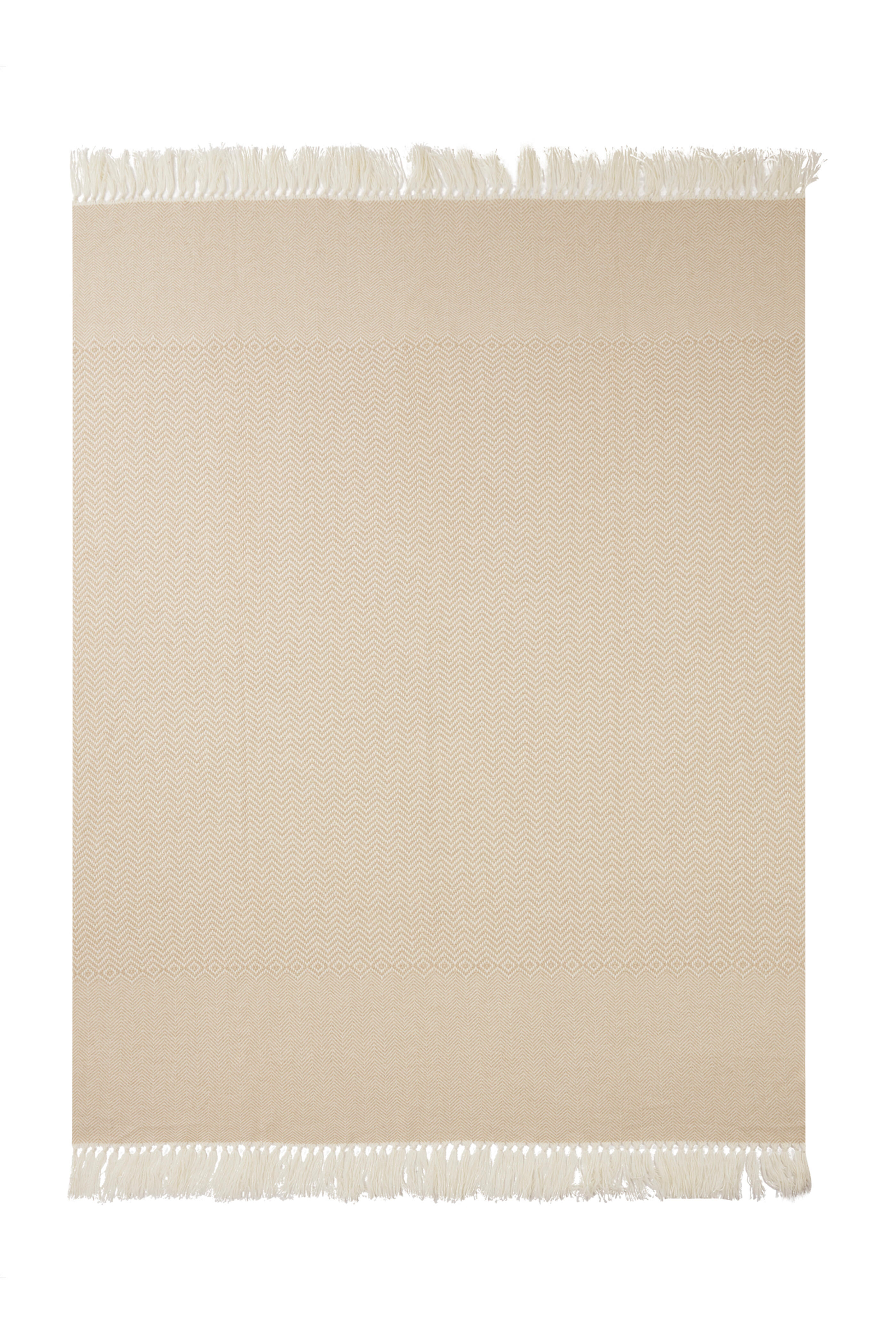 Alonpi - Vigo Beige Ecru Cashmere Throw | Mitchell Stores