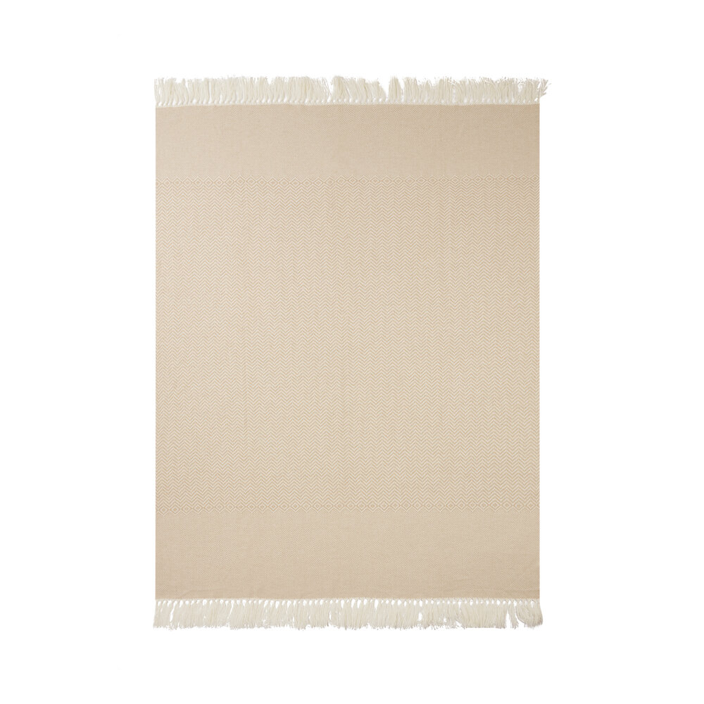 Alonpi - Vigo Beige Ecru Cashmere Throw | Mitchell Stores