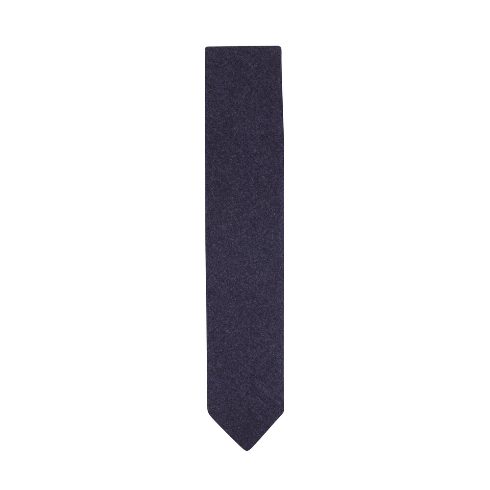 Eton - Solid Gray Wool & Cashmere Necktie | Mitchell Stores