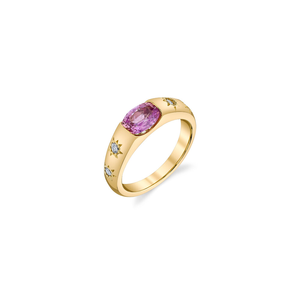 Future Fortune - Sunset Pink Sapphire & Diamond Ring