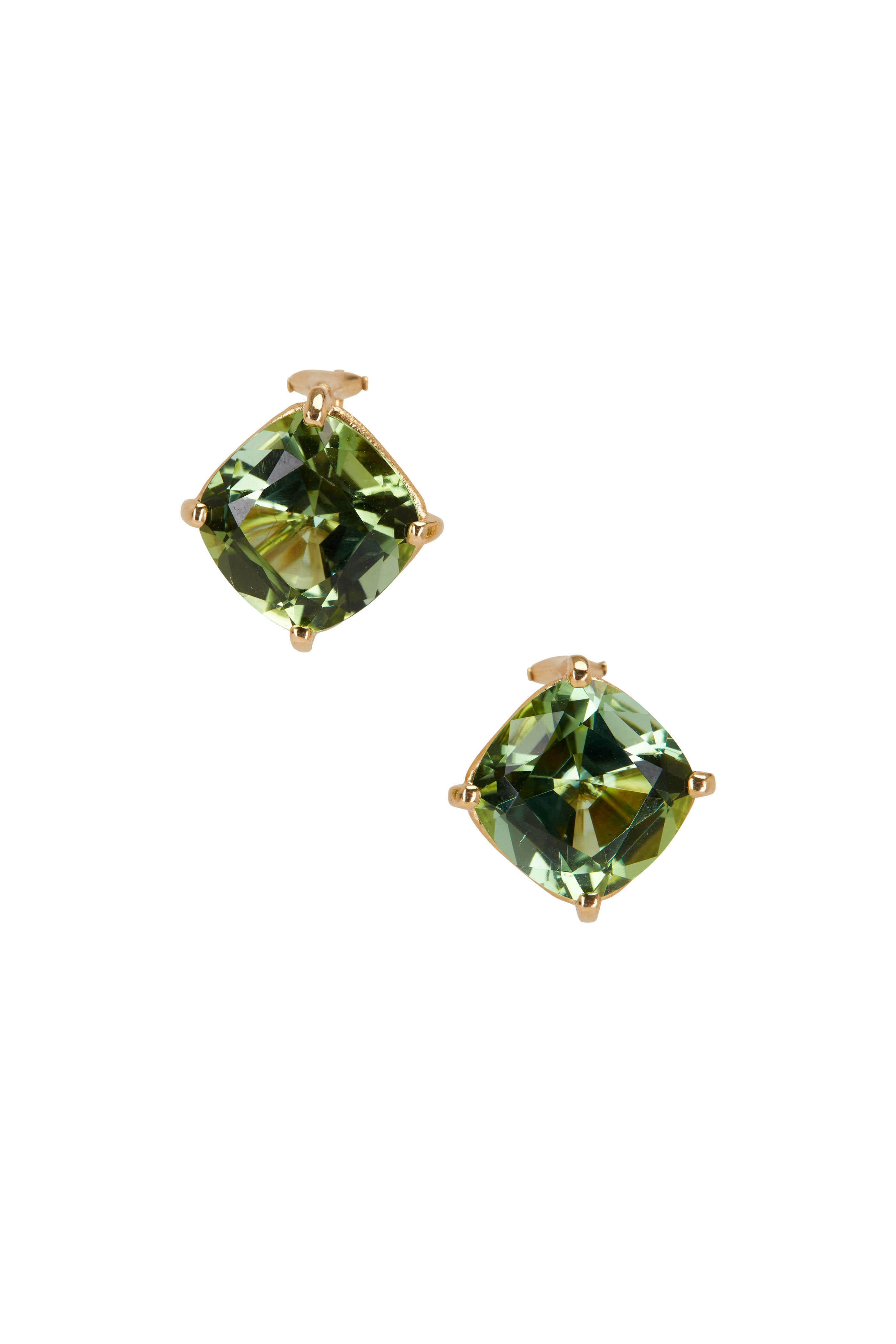 Aaron Henry - 18K Green Tourmaline Clip On Earrings