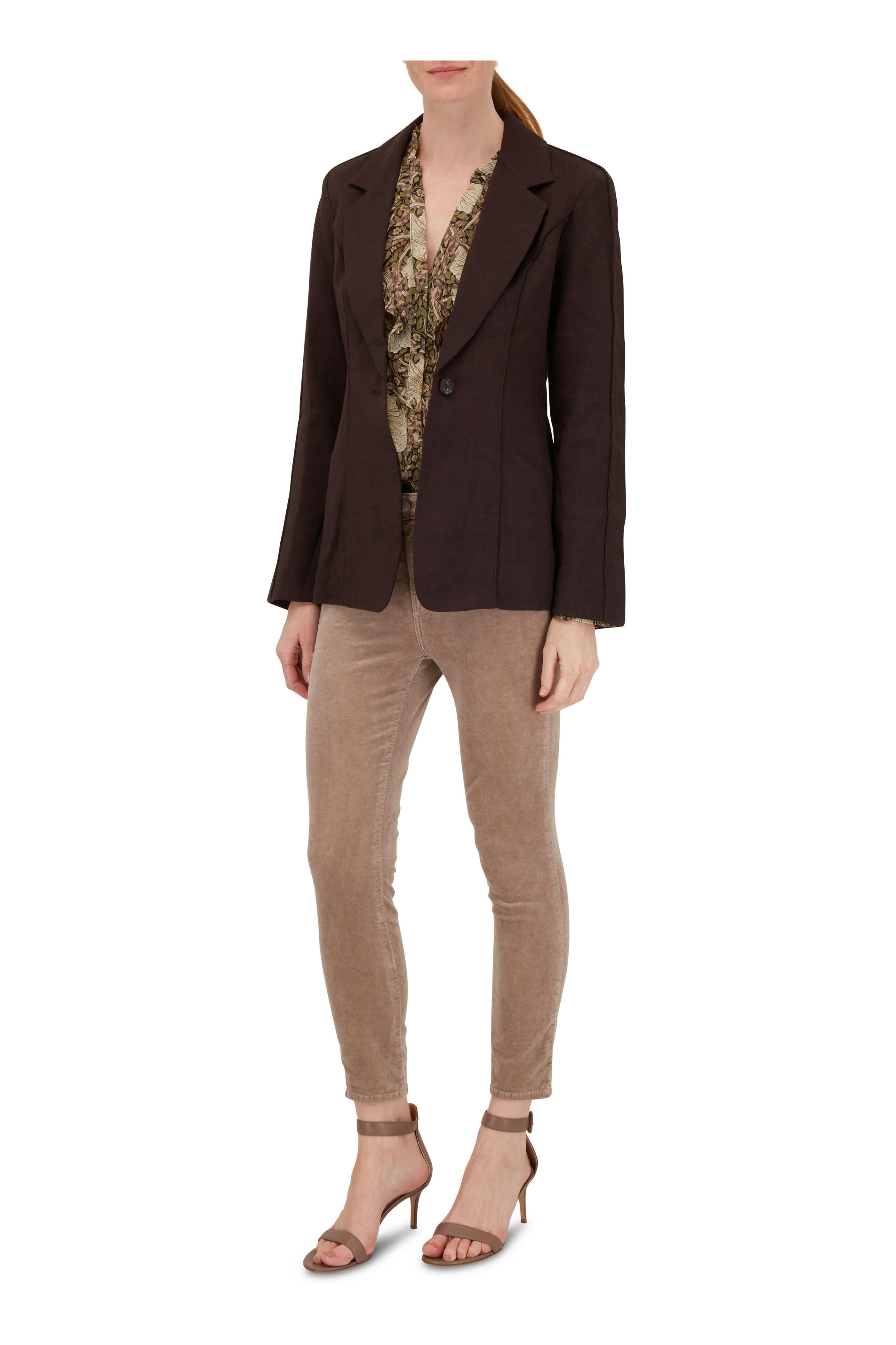 Paige - Adrianne Tan Multi Printed Blouse | Mitchell Stores