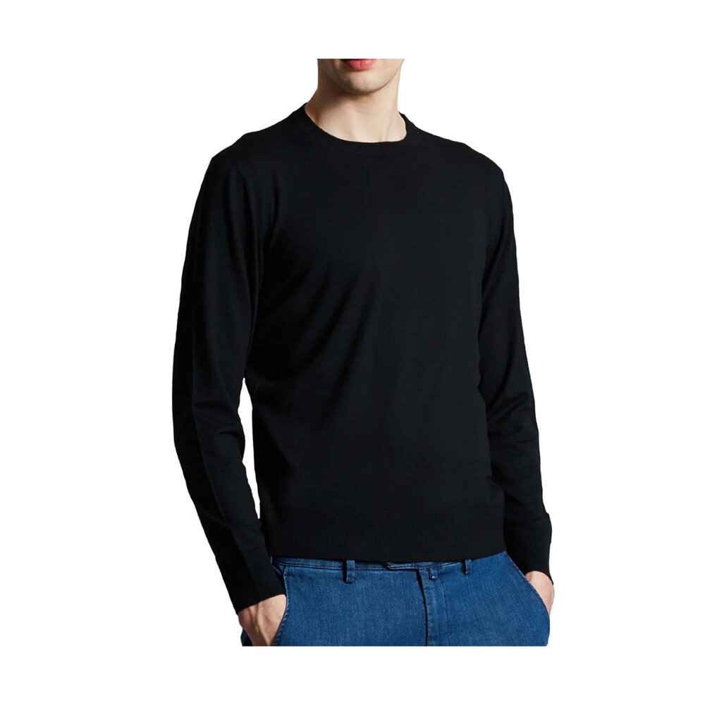 Colombo - Black Wool Roundneck Sweater | Mitchell Stores