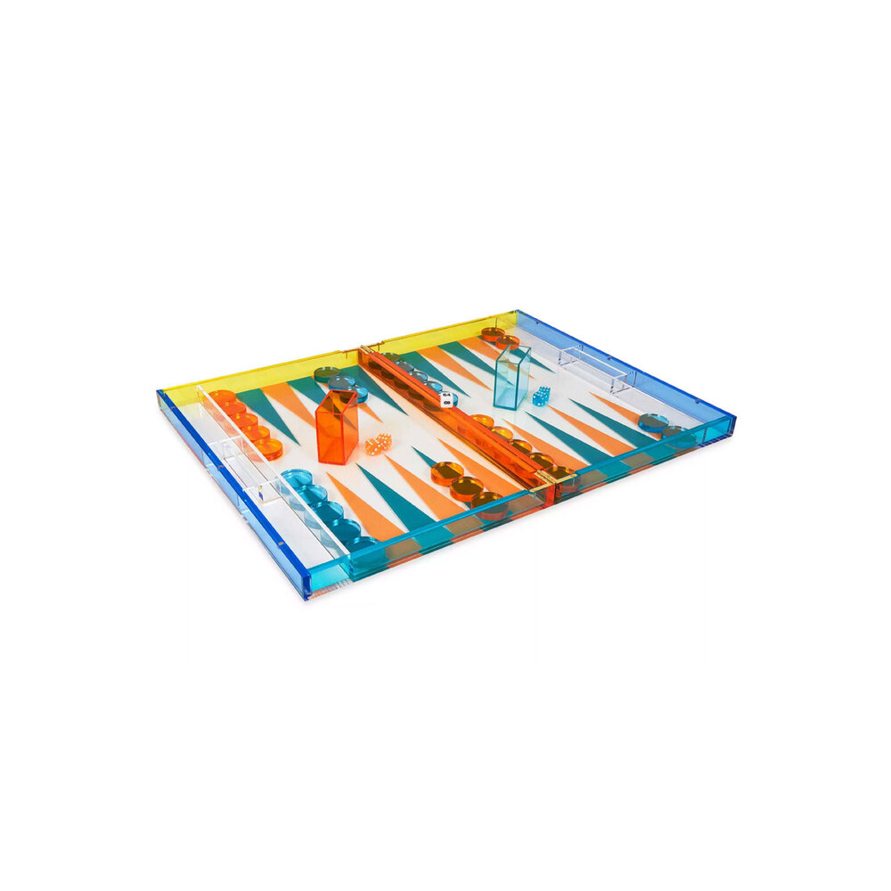 Tizo - Turquoise and Orange Backgammon Set | Mitchell Stores