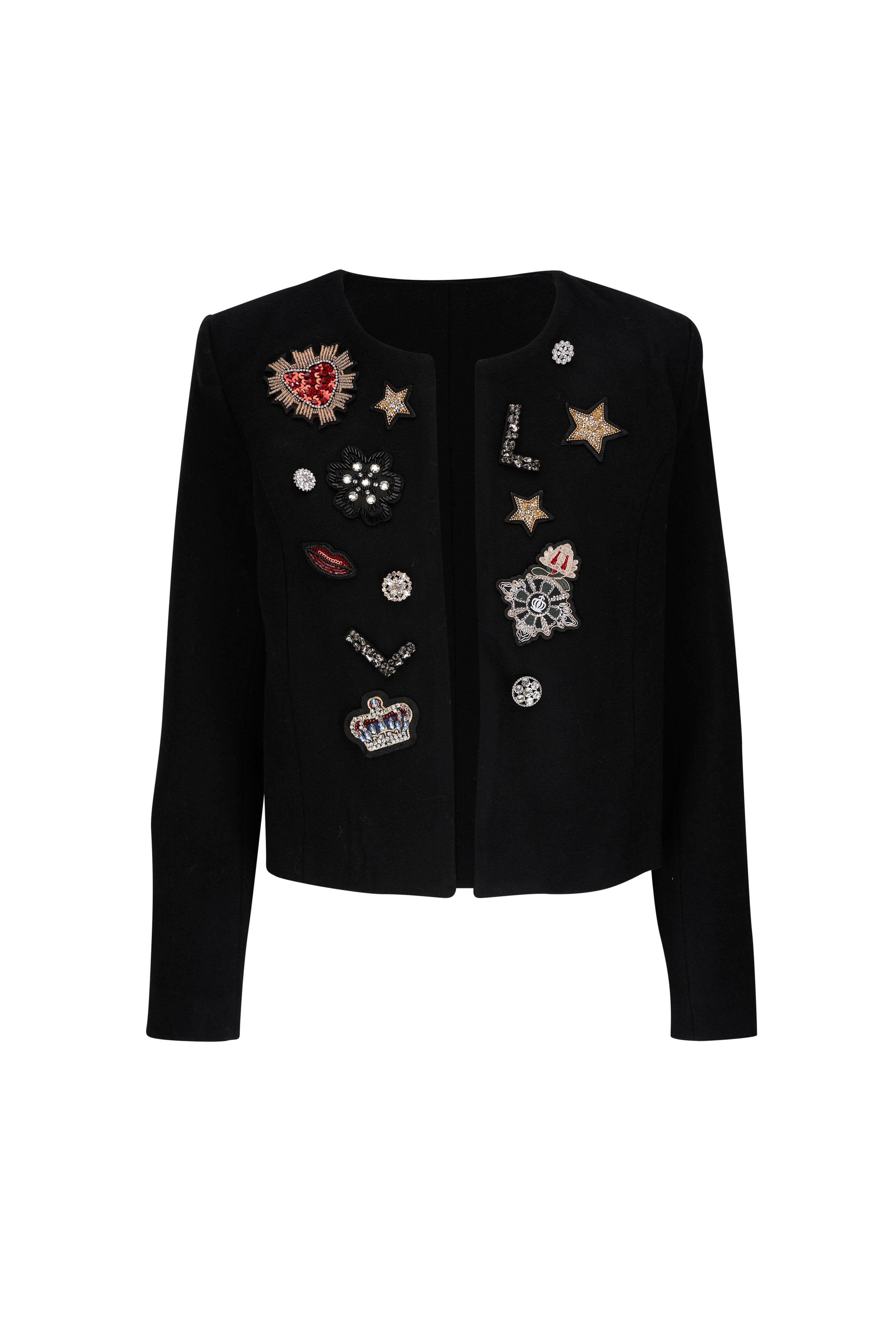 L'Agence - Bowie Black Multi Patch Jacket | Mitchell Stores L'Agence - Bowie Black Multi Patch Jacket | Mitchell Stores
