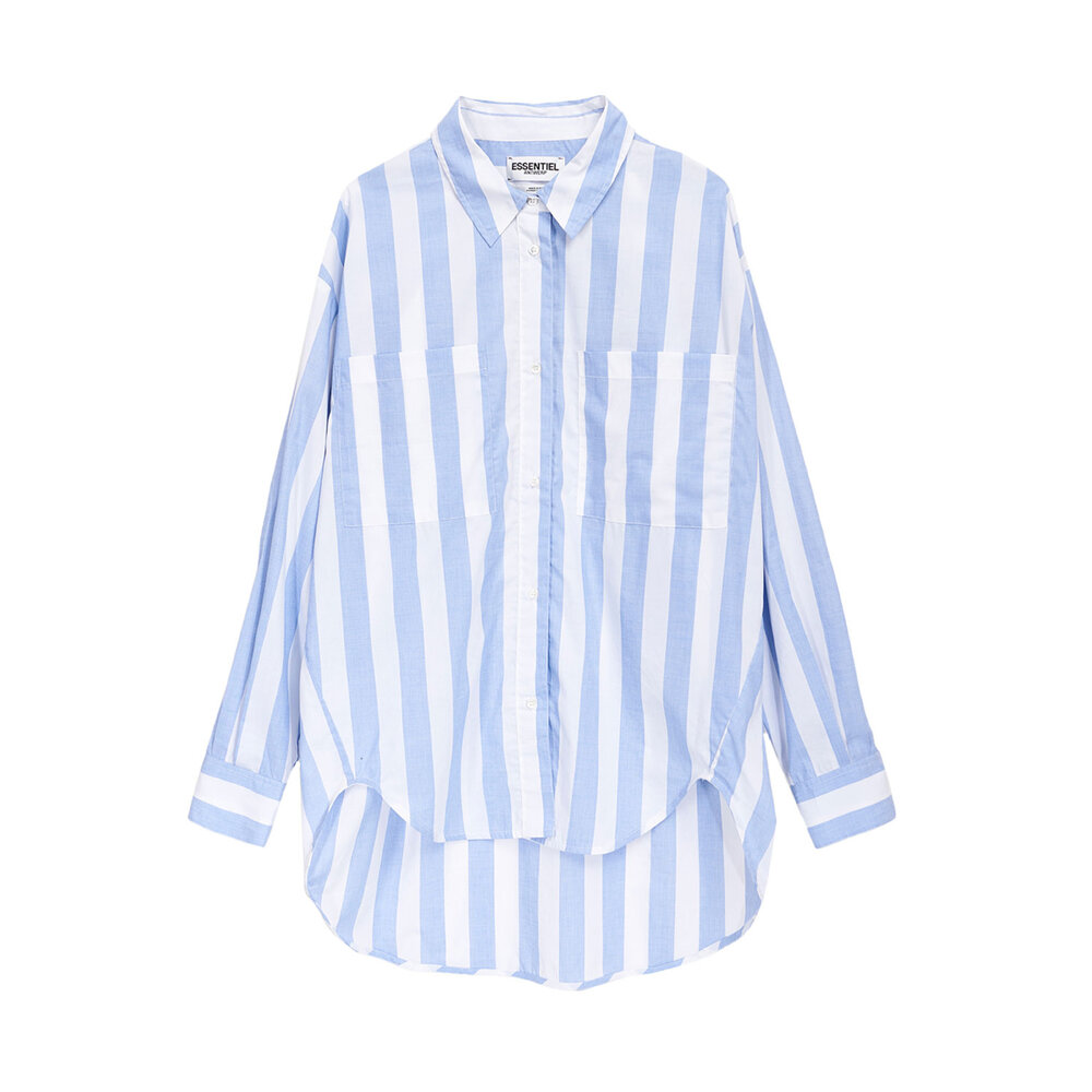 Essentiel Antwerp - Spa Blue Light Blue Binki Striped Shirt