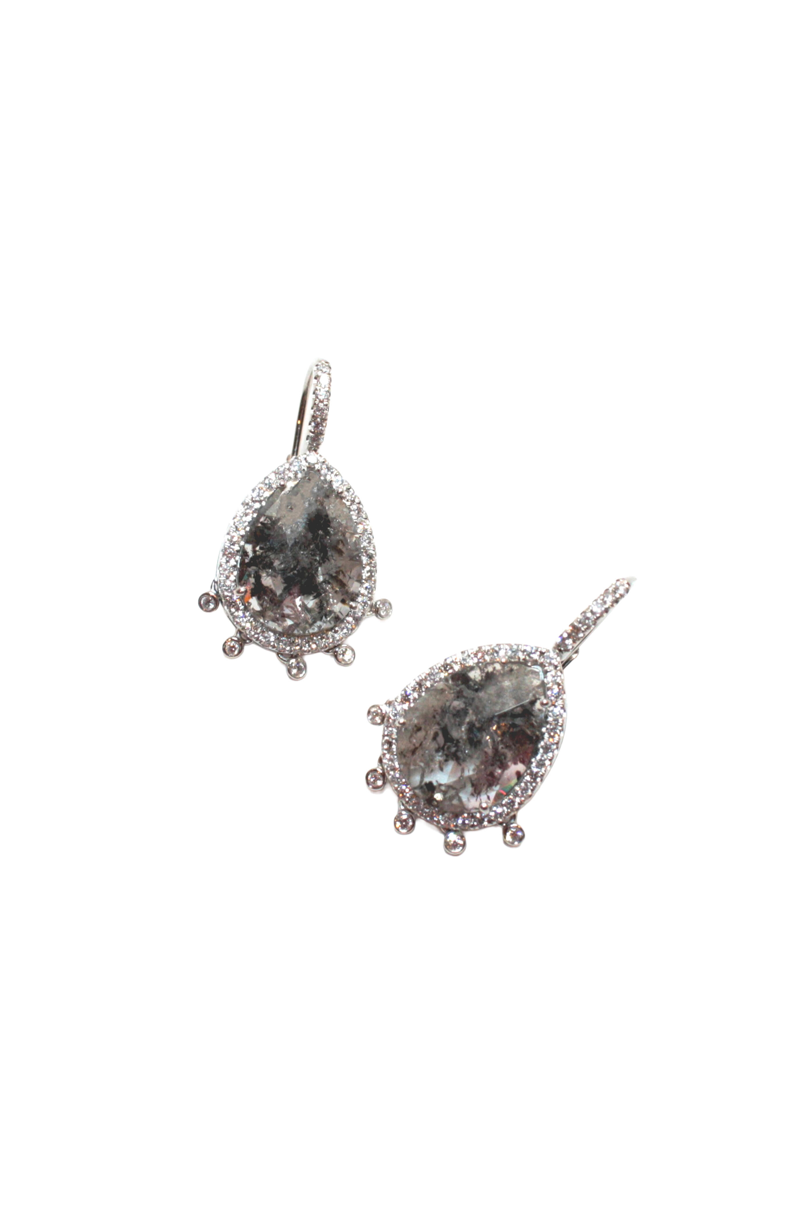 Sharon Khazzam - Grey Diamond Teardrop Earrings | Mitchell Stores
