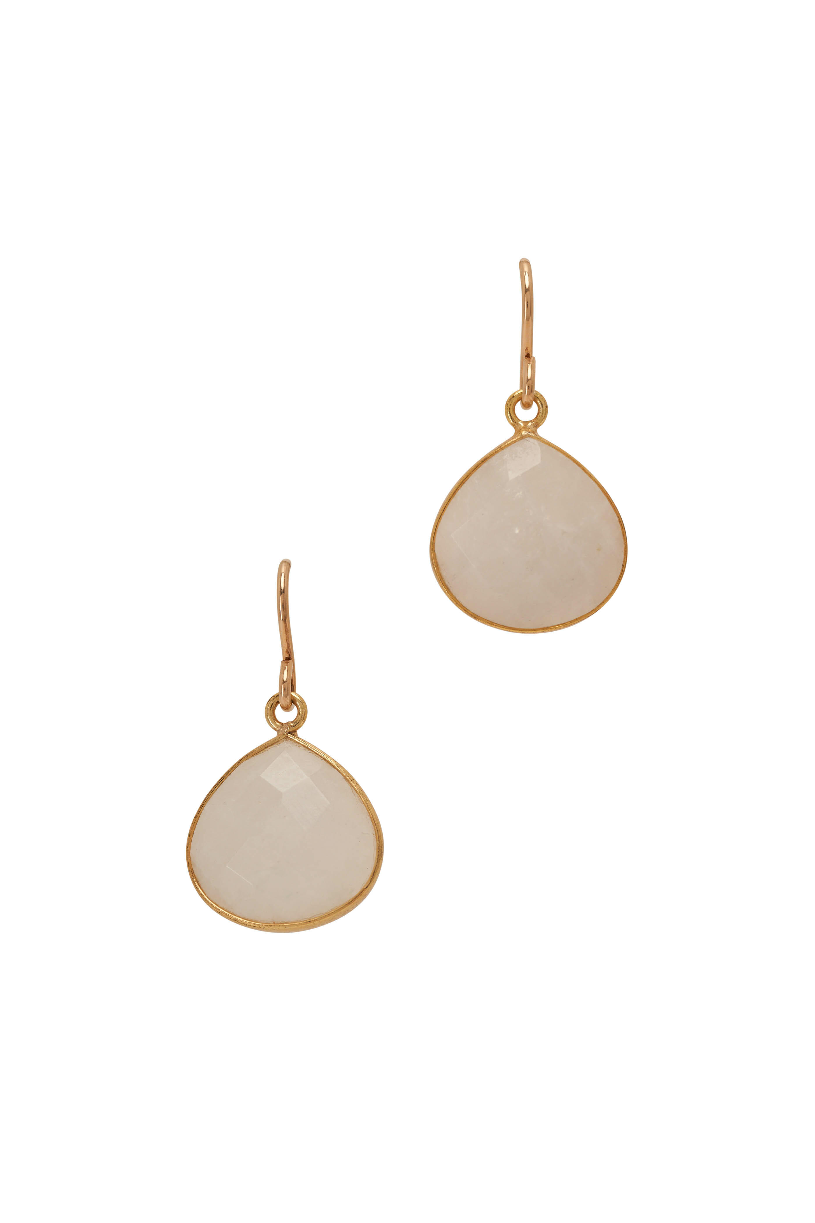 Cristina V. - Faceted Teardrop Moonstone Earrings