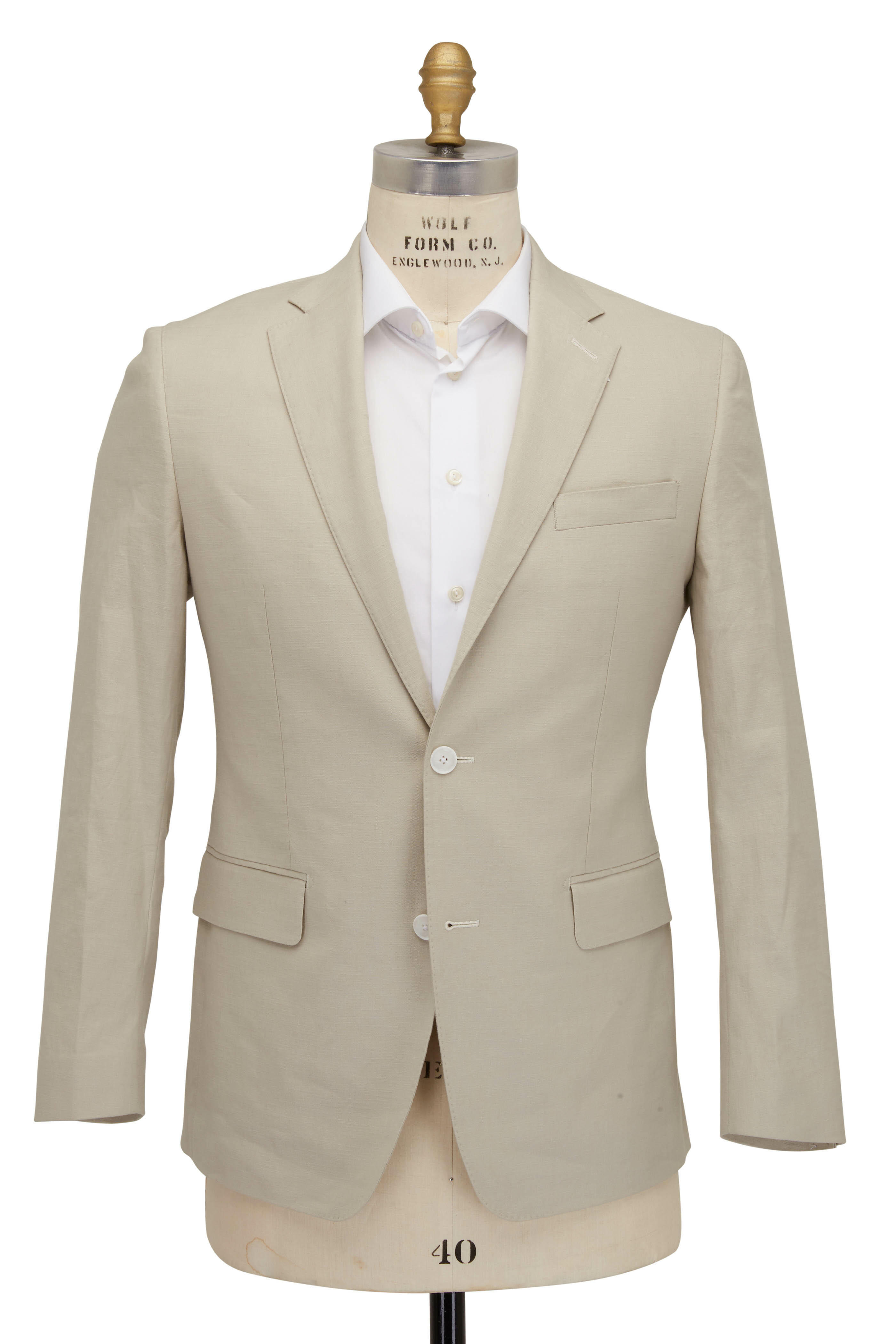 Atelier Munro - Light Beige Cotton & Linen Suit | Mitchell Stores