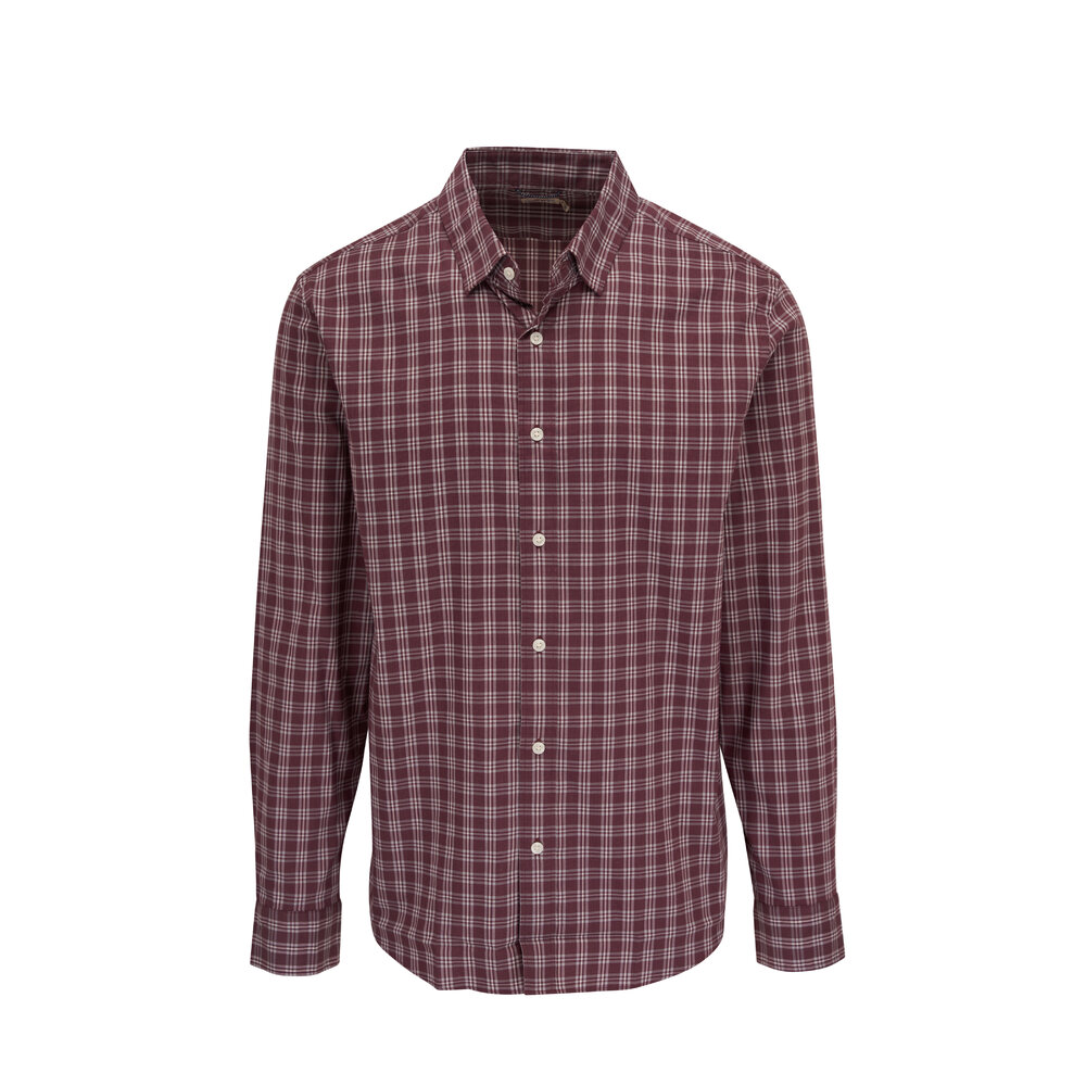Faherty Brand - Movement™ Burgundy Plaid Sport Shirt