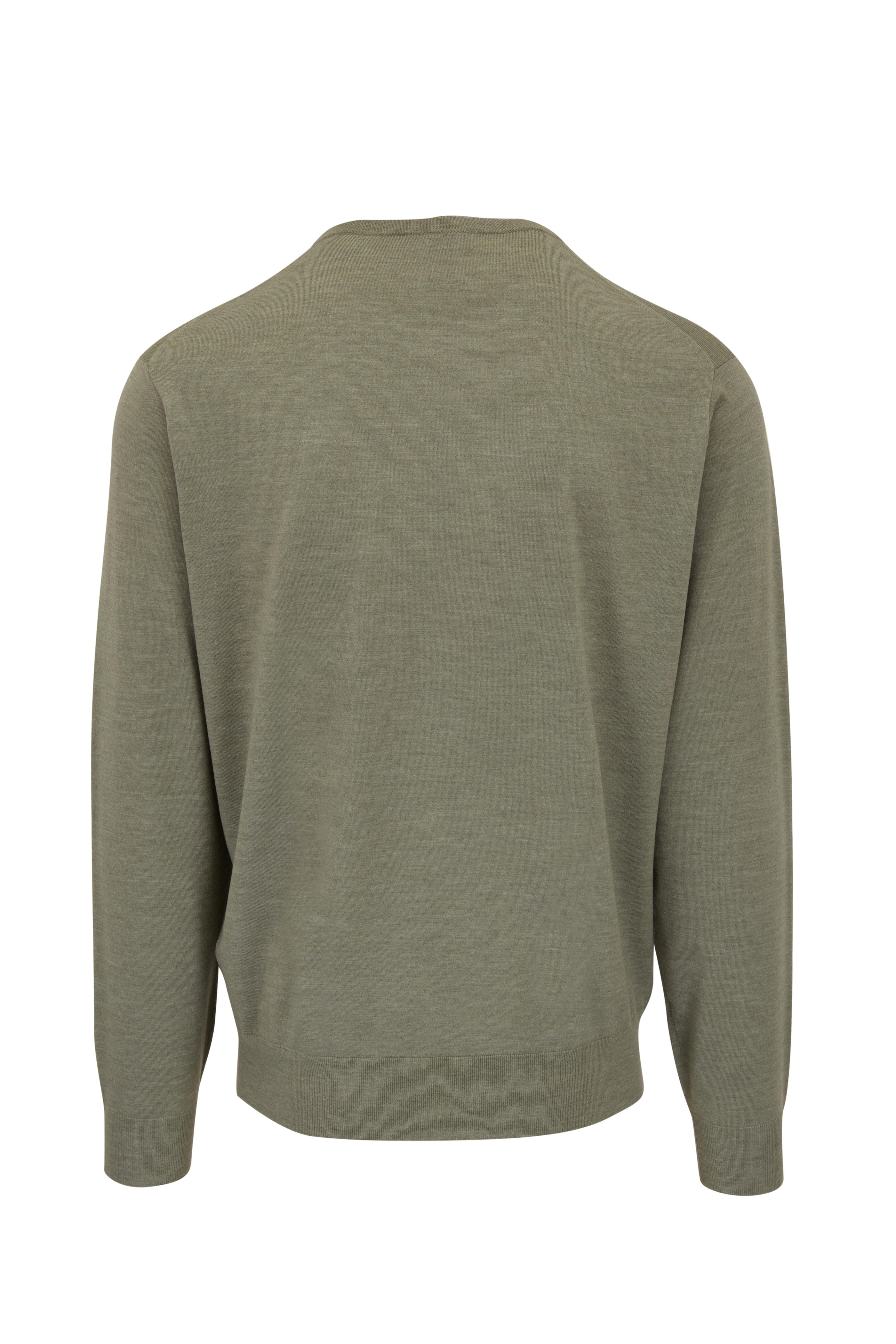 Peter Millar - Excursionist Flex Olive Green Crewneck Sweater