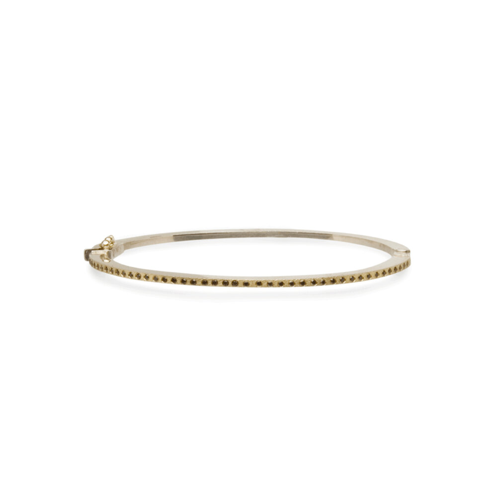 Rene Escobar - 18k Yellow Gold Diamond Bangle Bracelet