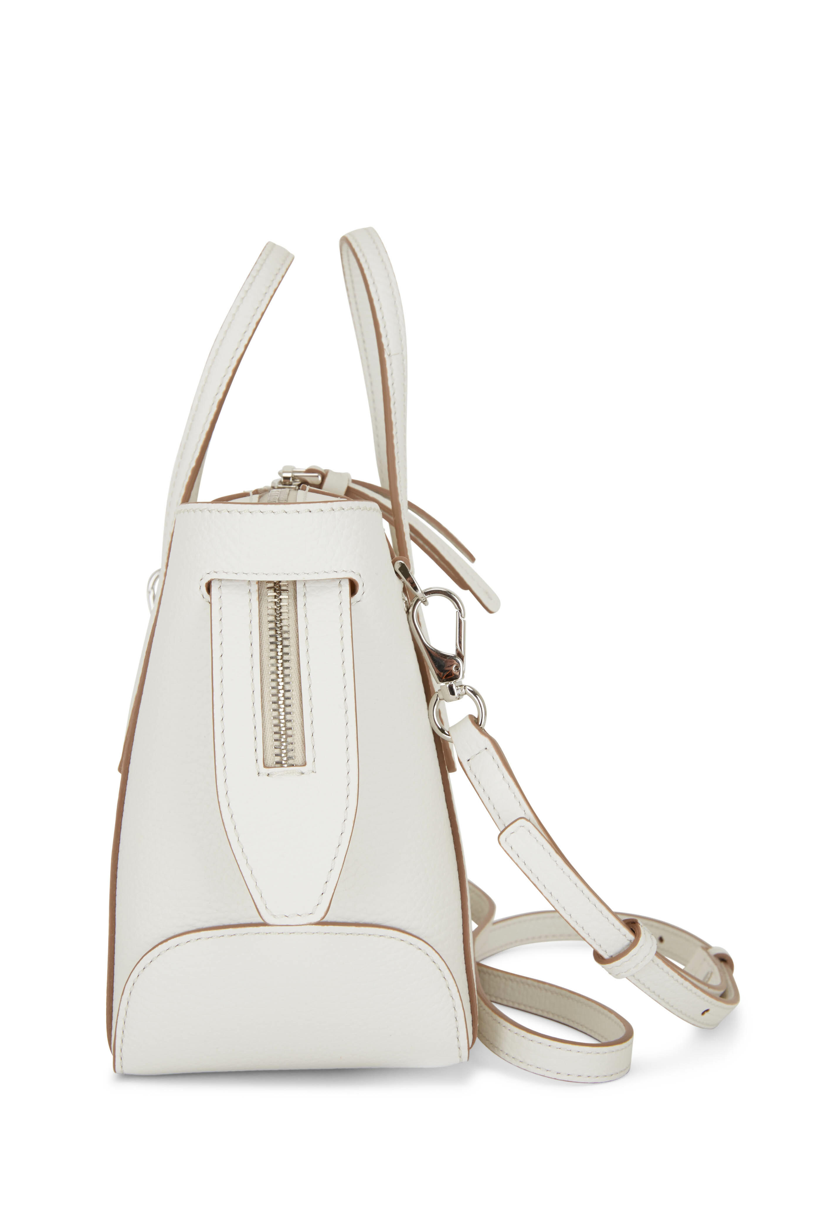 Tod's - White Leather Micro Shopping Tote | Mitchell Stores