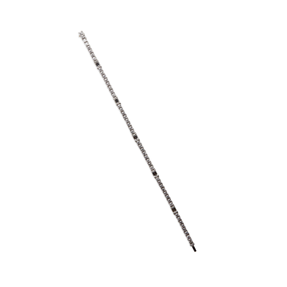 Graff - Platinum White Diamond Line Bracelet | Mitchell Stores